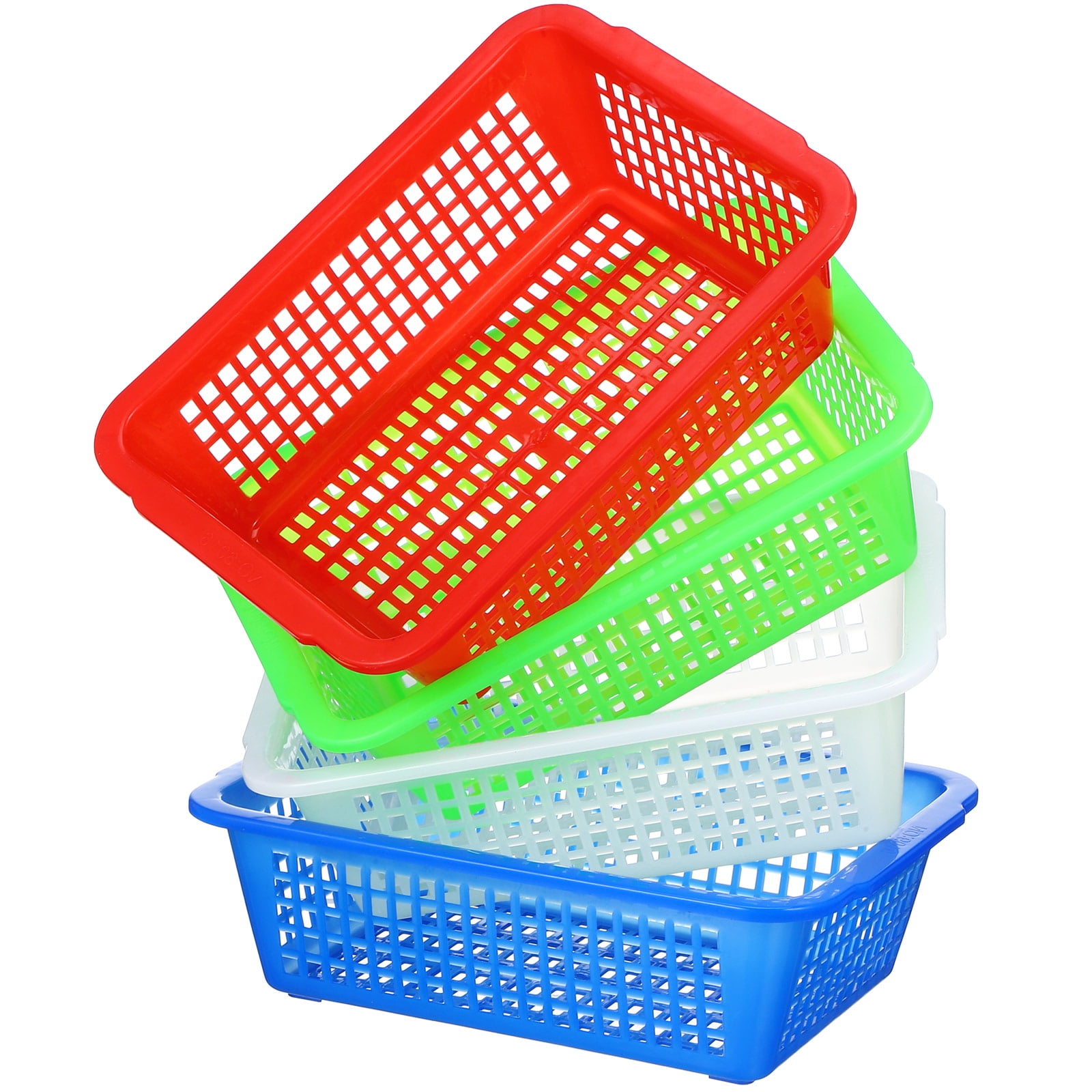 HONMEET Kitchen Sink Drain Basket Set, 4-Piece Rectangular ABS Strainer ...
