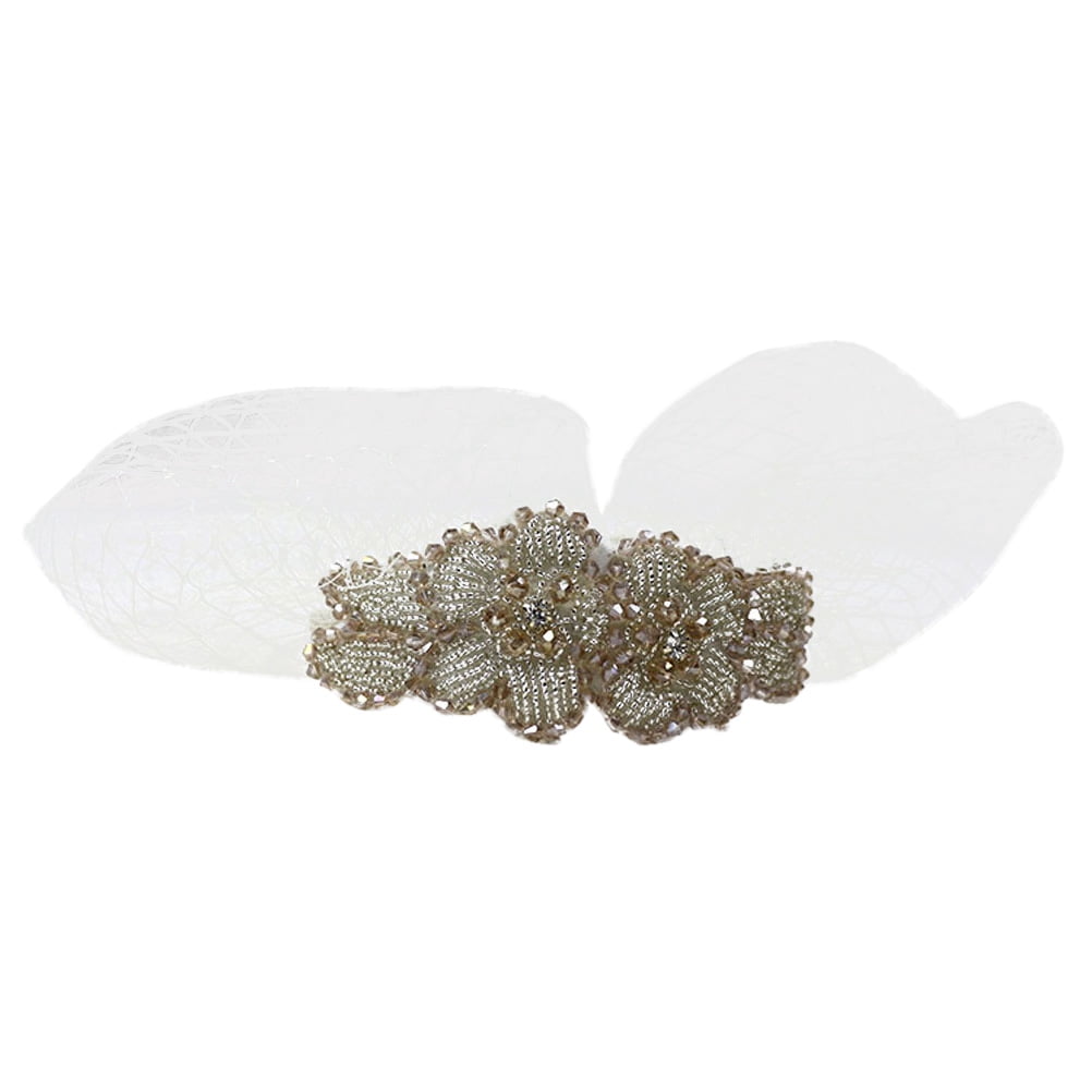 BASIOUS Mesh Headdress Manual Diamond Decor Headwear for Lady Woman ...