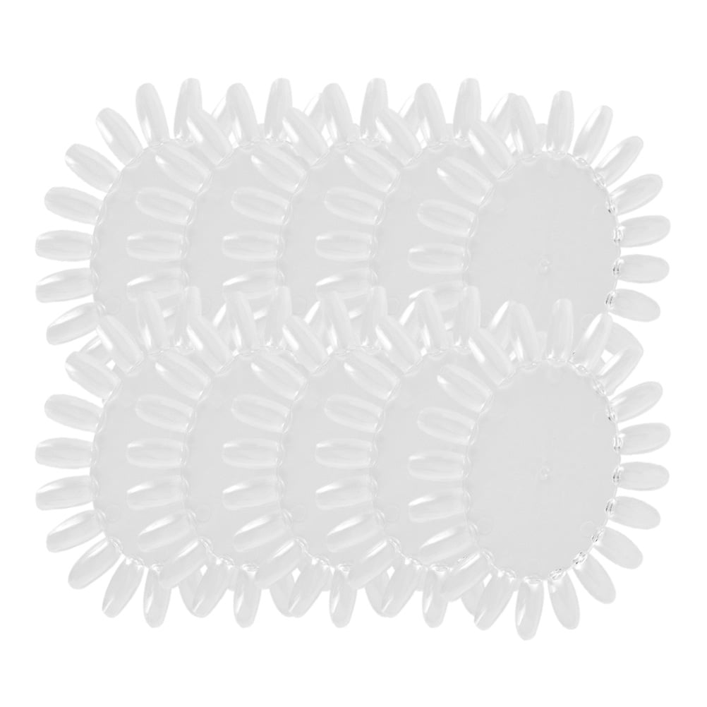 HONMEET Transparent Nail Photo Display Plate Oval Shaped For Nail Salon ...