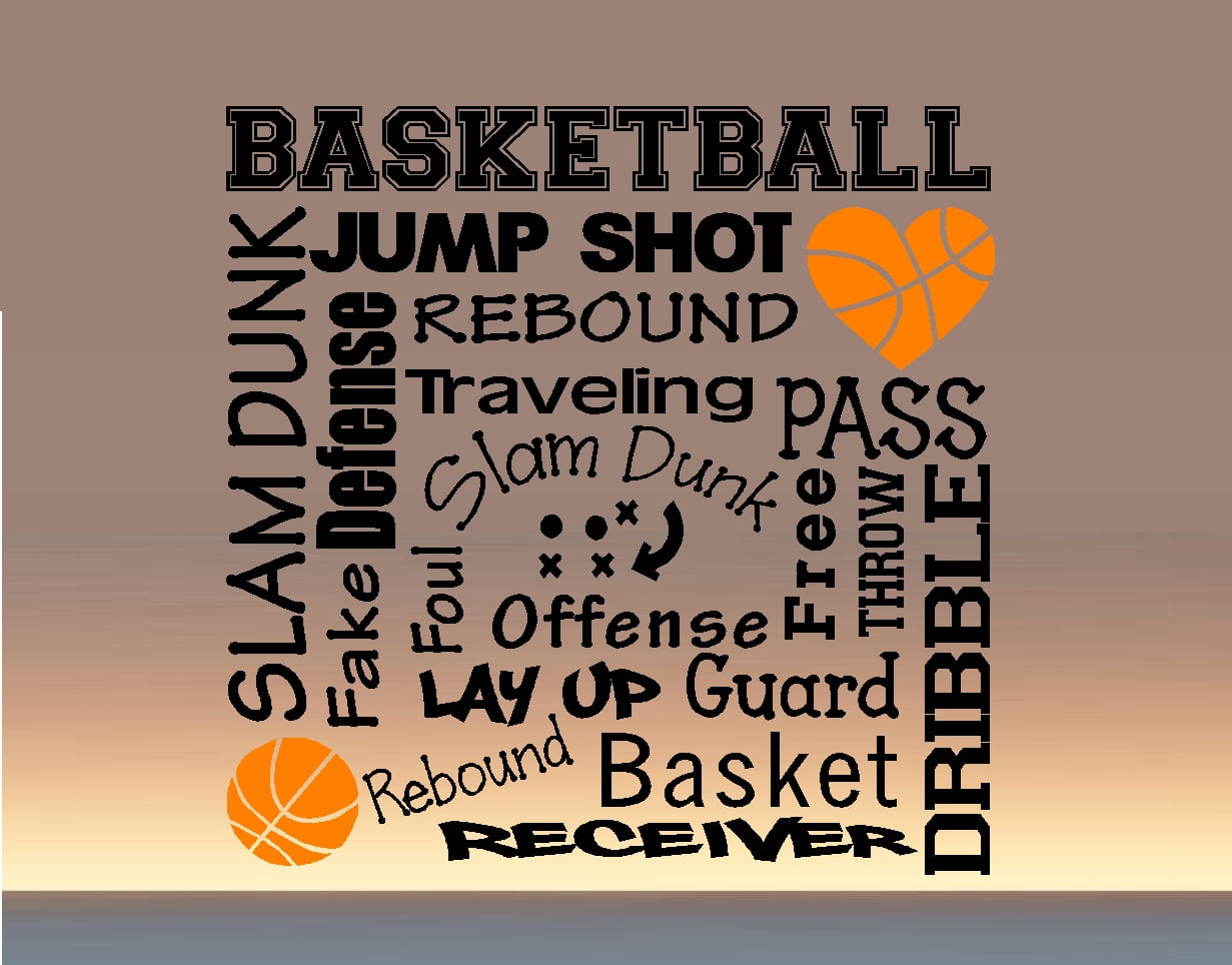 BASKETBALL Subway: GIRLS Basketball ~ WALL DECAL, 20" X 20" - Walmart.com