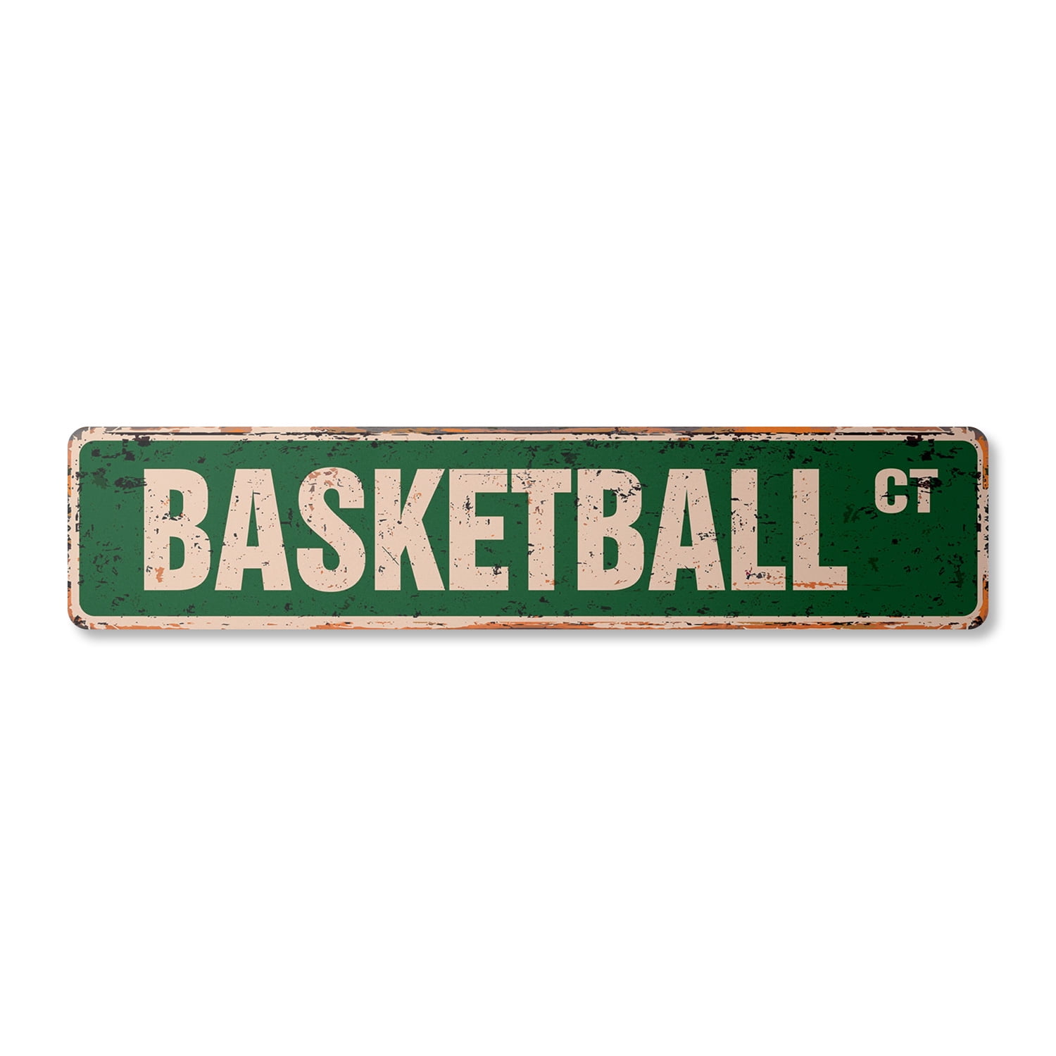 BASKETBALL Vintage Plastic Street Sign signs hoop net coach team ...