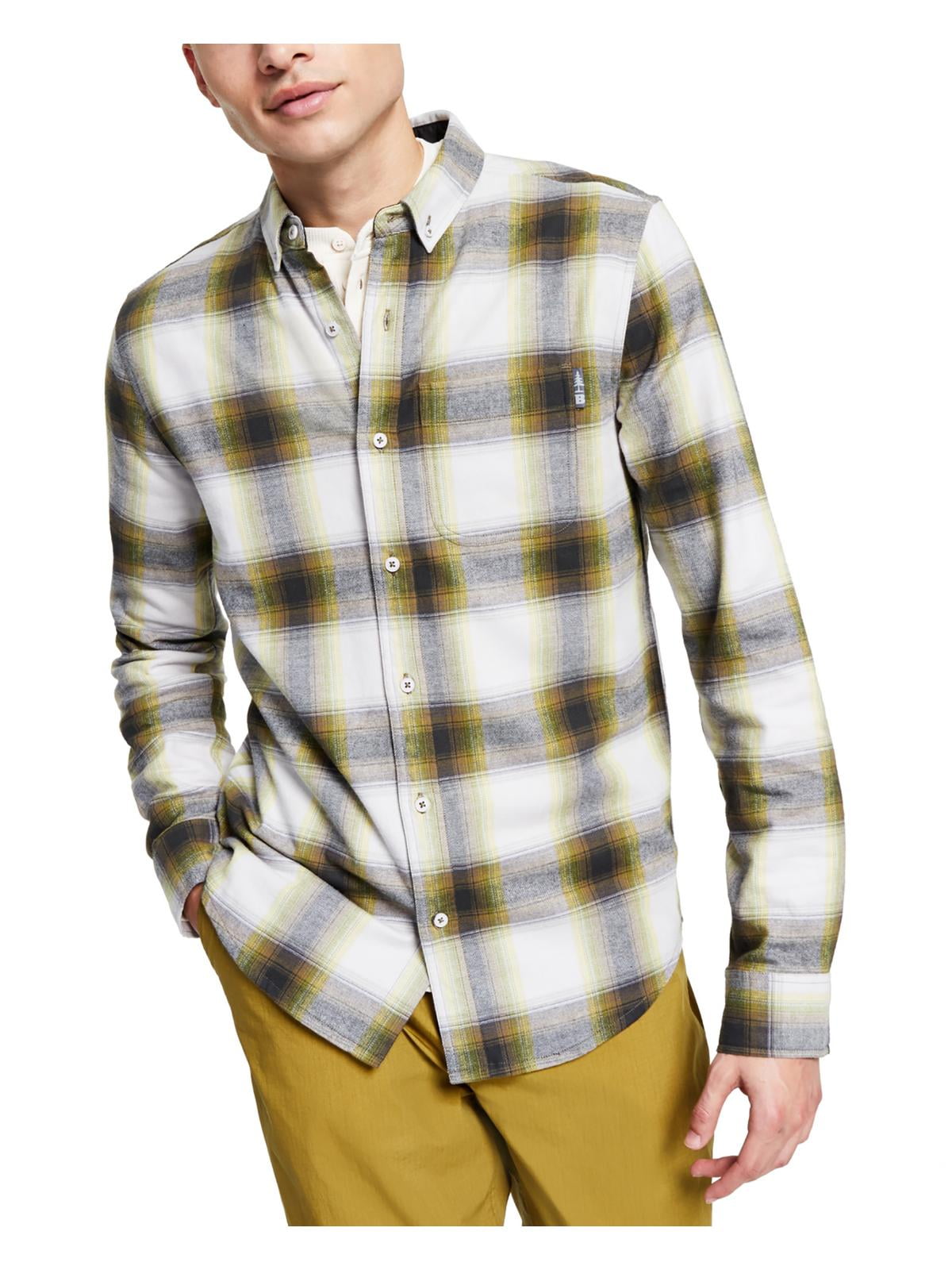 BASS OUTDOOR Mens Flannel Plaid Button-Down Shirt - Walmart Business ...