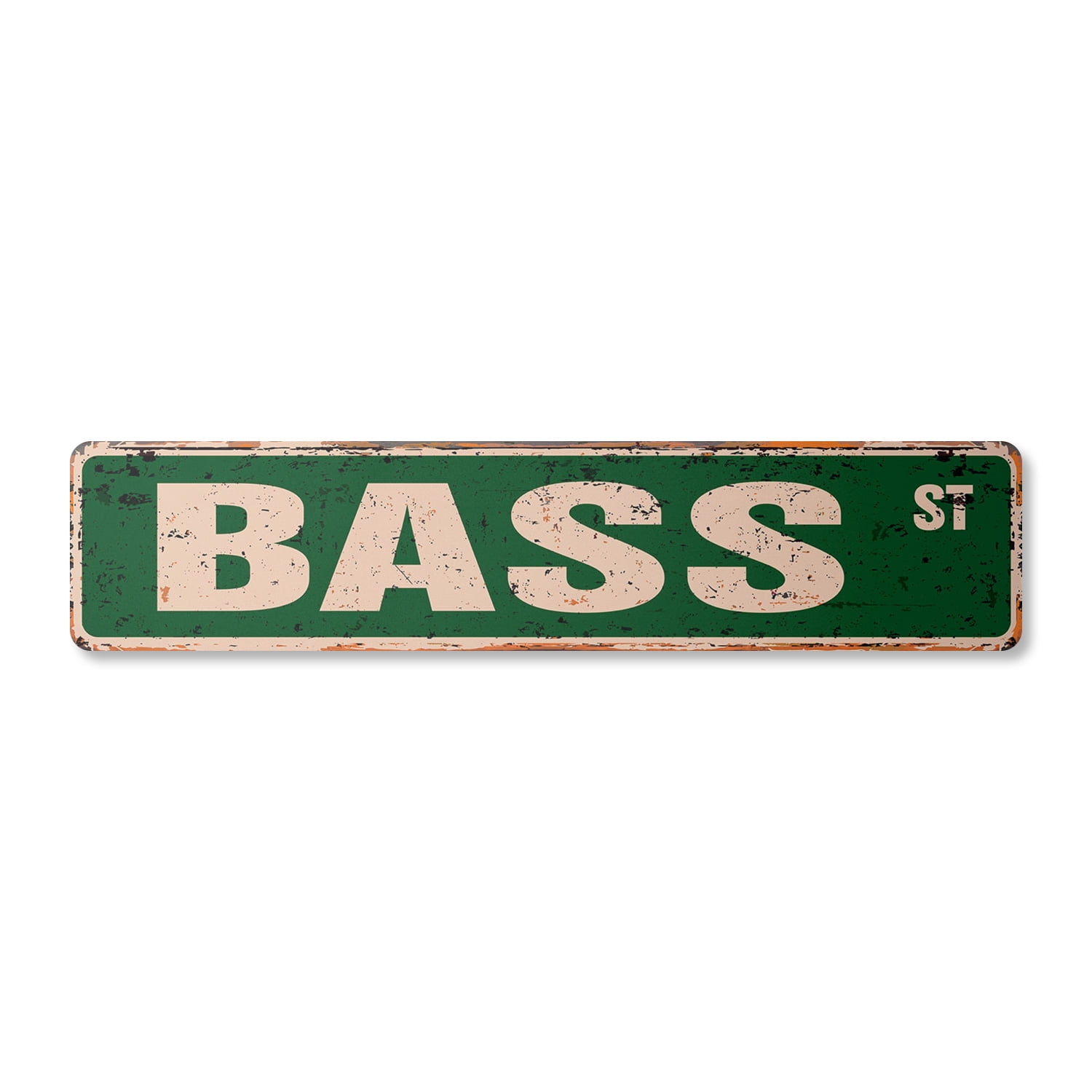 BASS Vintage Plastic Street Sign fish fishing boat hook funny | Indoor ...
