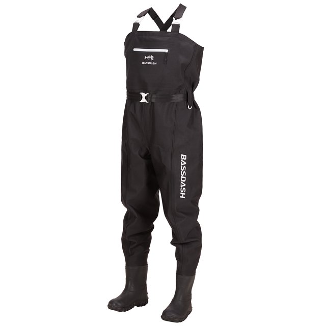 BASSDASH 3D Boot Foot Game Wader Ultra High Strength Black Plaid Nylon ...