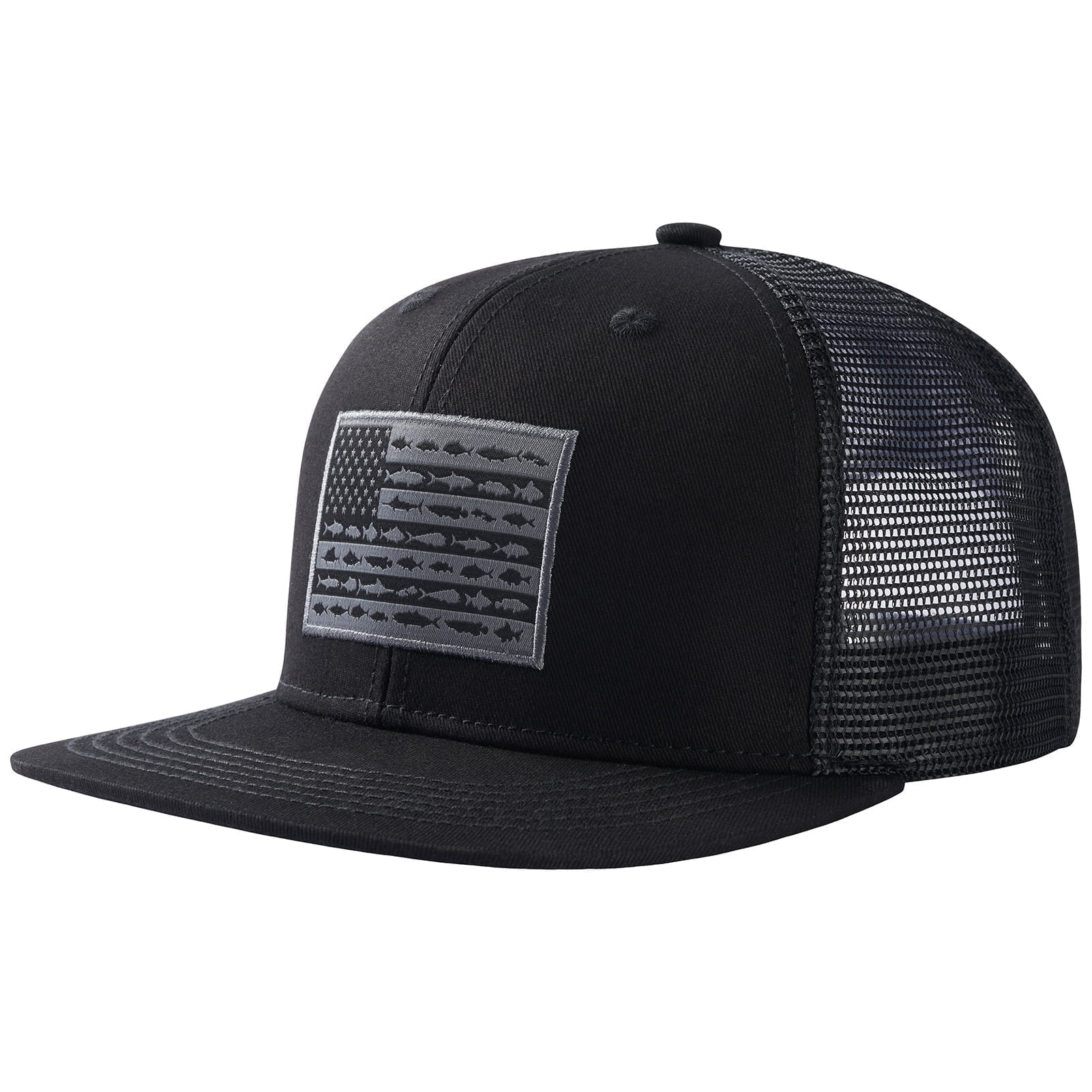 Bassdash, Flat Brim Trucker Cap, Mesh Back, Adjustable Snapback Hat ...
