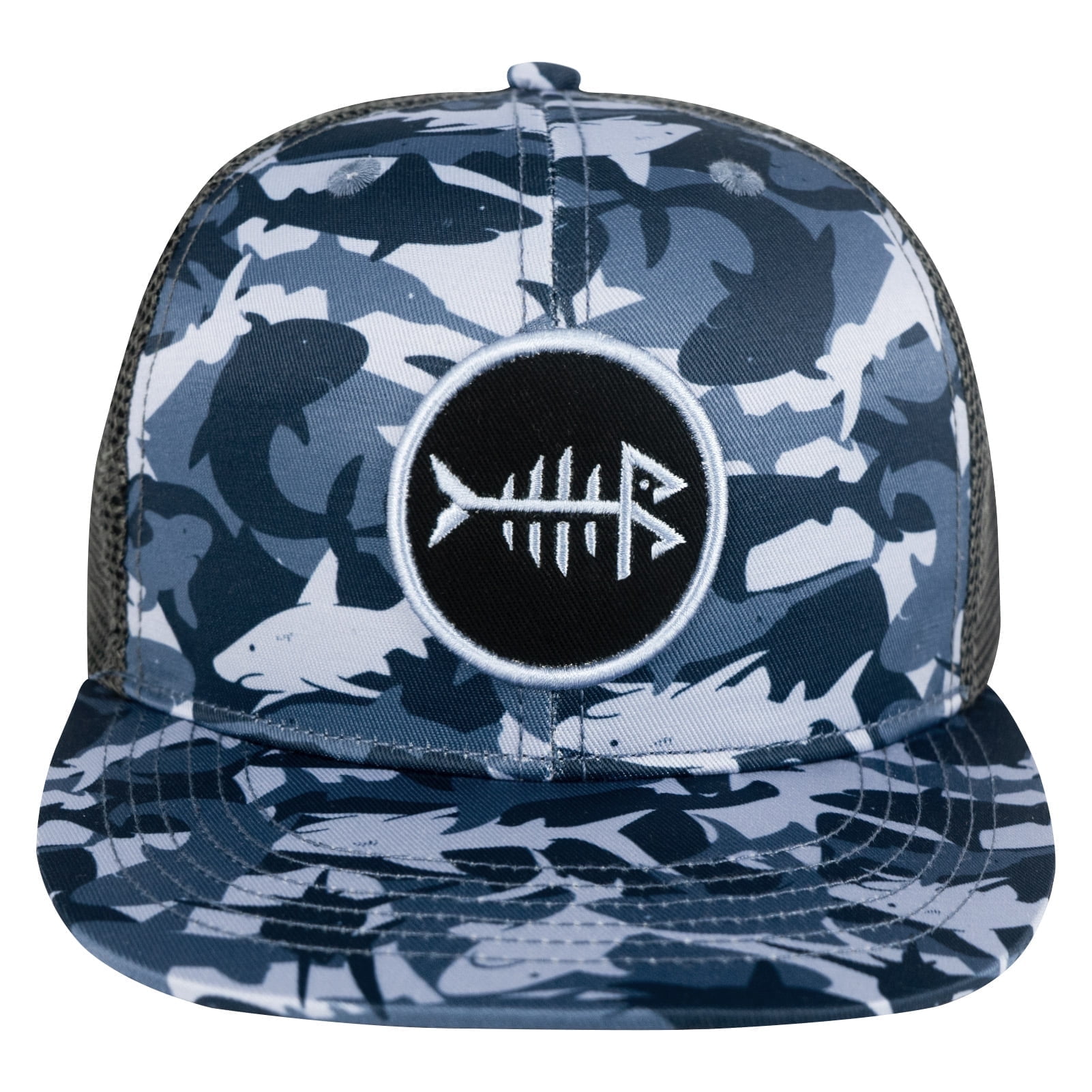 BASSDASH Flat Brim Trucker Cap Adjustable Snapback Hat Mesh Back For ...