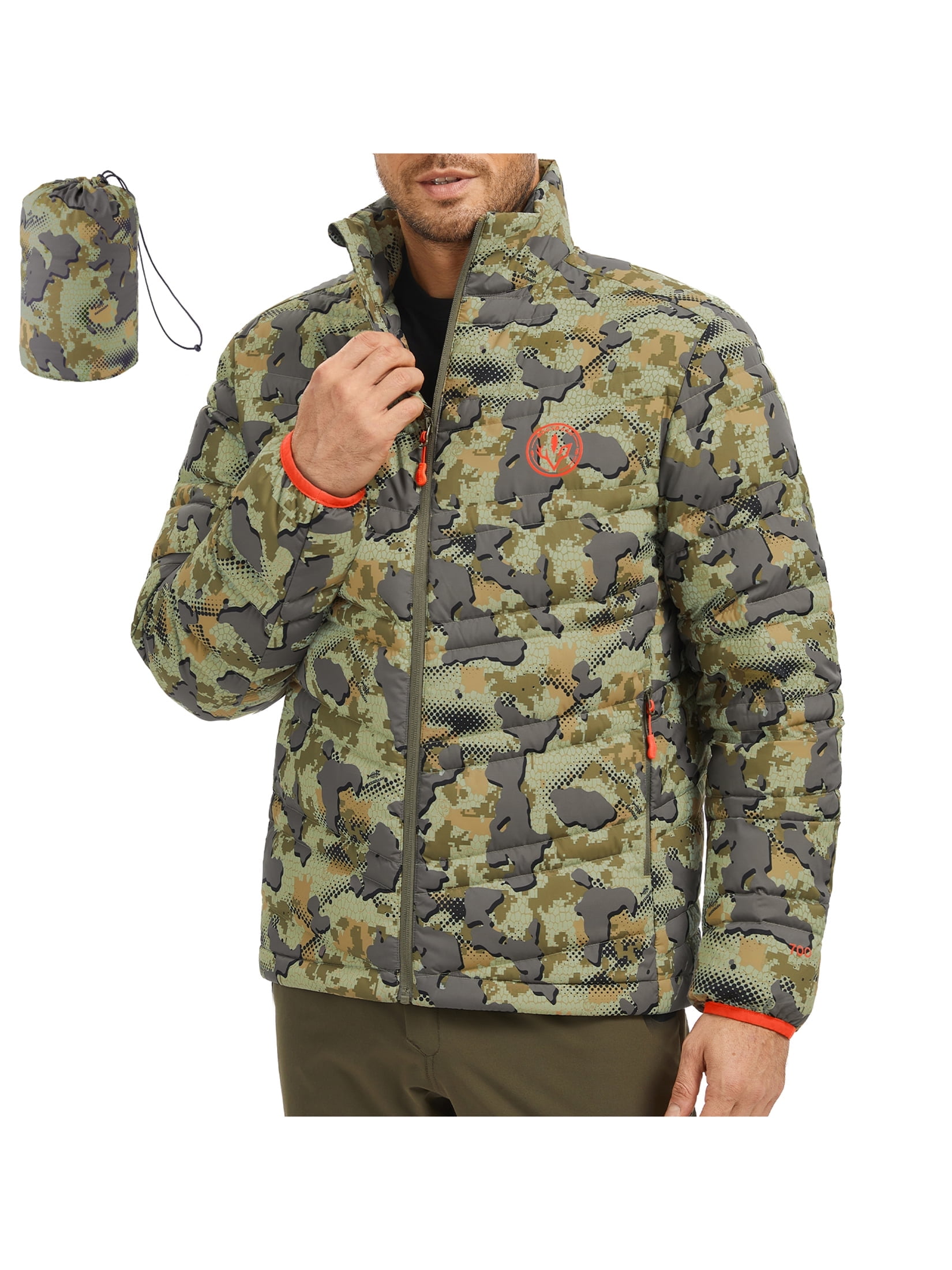 BASSDASH Men’s Puffy Down Jacket 700FP Packable Water Resistant Puffer ...