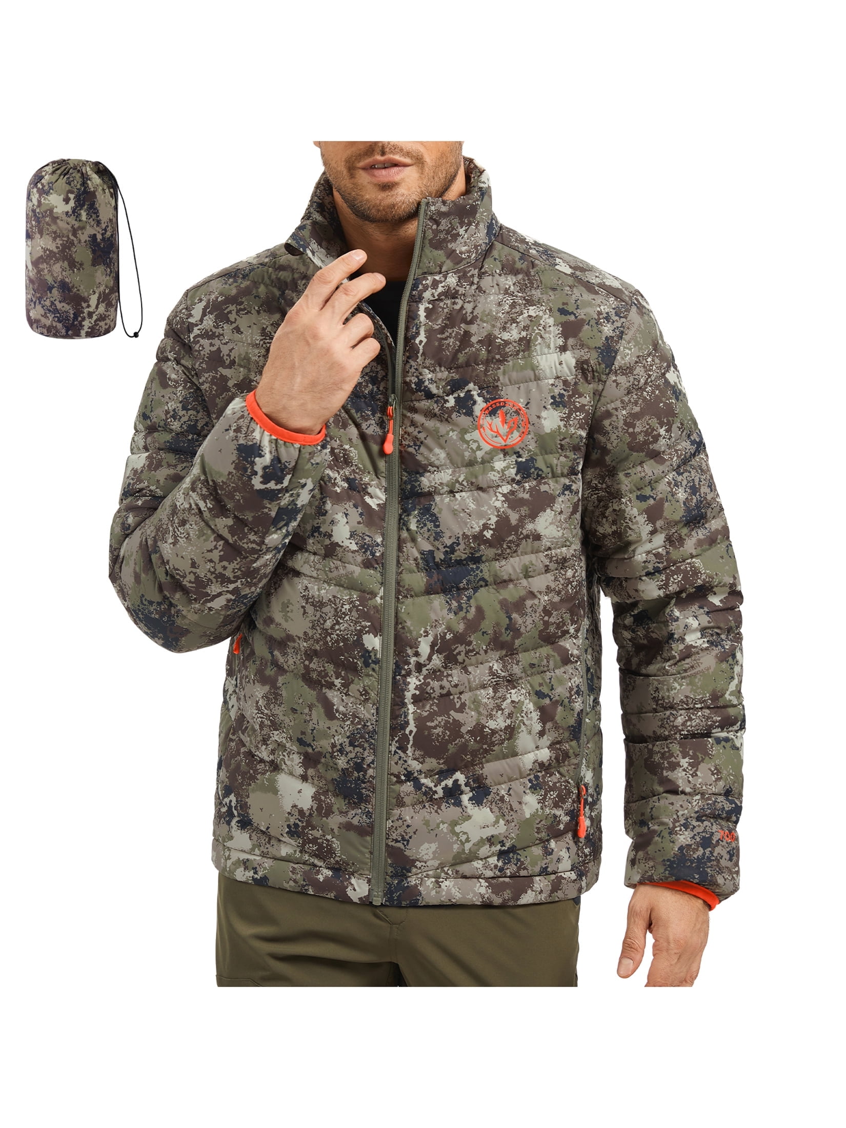 BASSDASH Men’s Puffy Down Jacket 700FP Packable Water Resistant Puffer ...