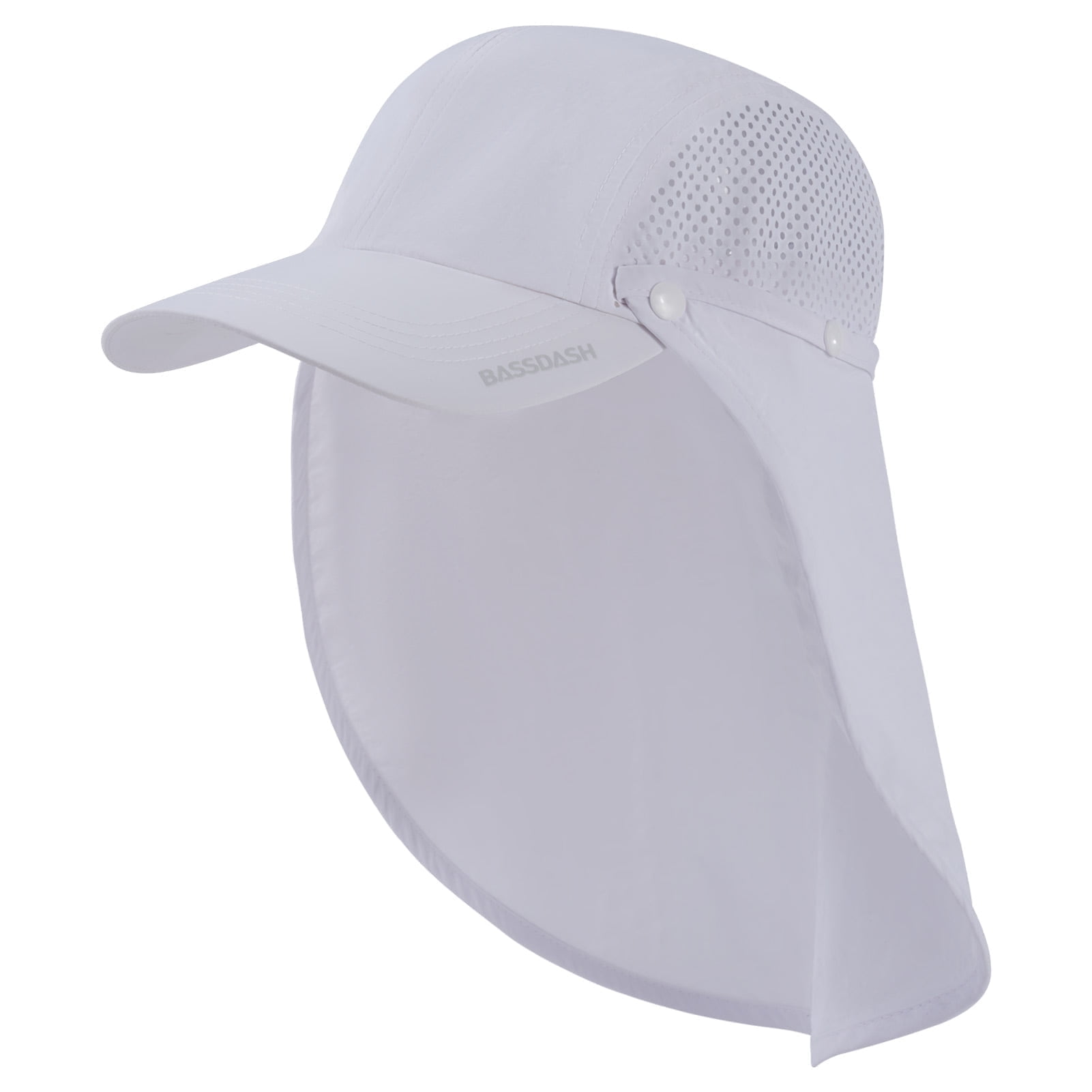 BASSDASH UPF 50+ Foldable Fishing Hat Baseball Cap with Removable Neck ...