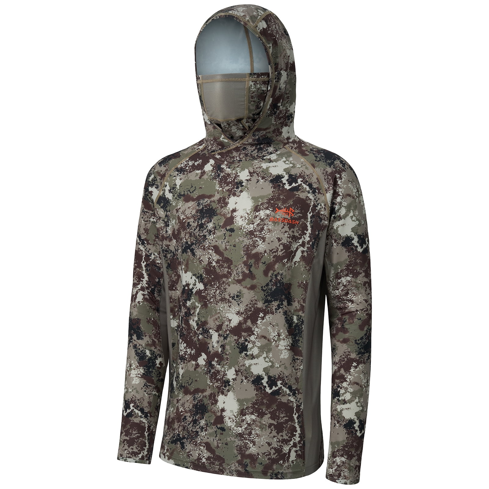 BASSDASH UPF 50+ Men’s Hunting Shirts with Mask Long Sleeve Camo ...