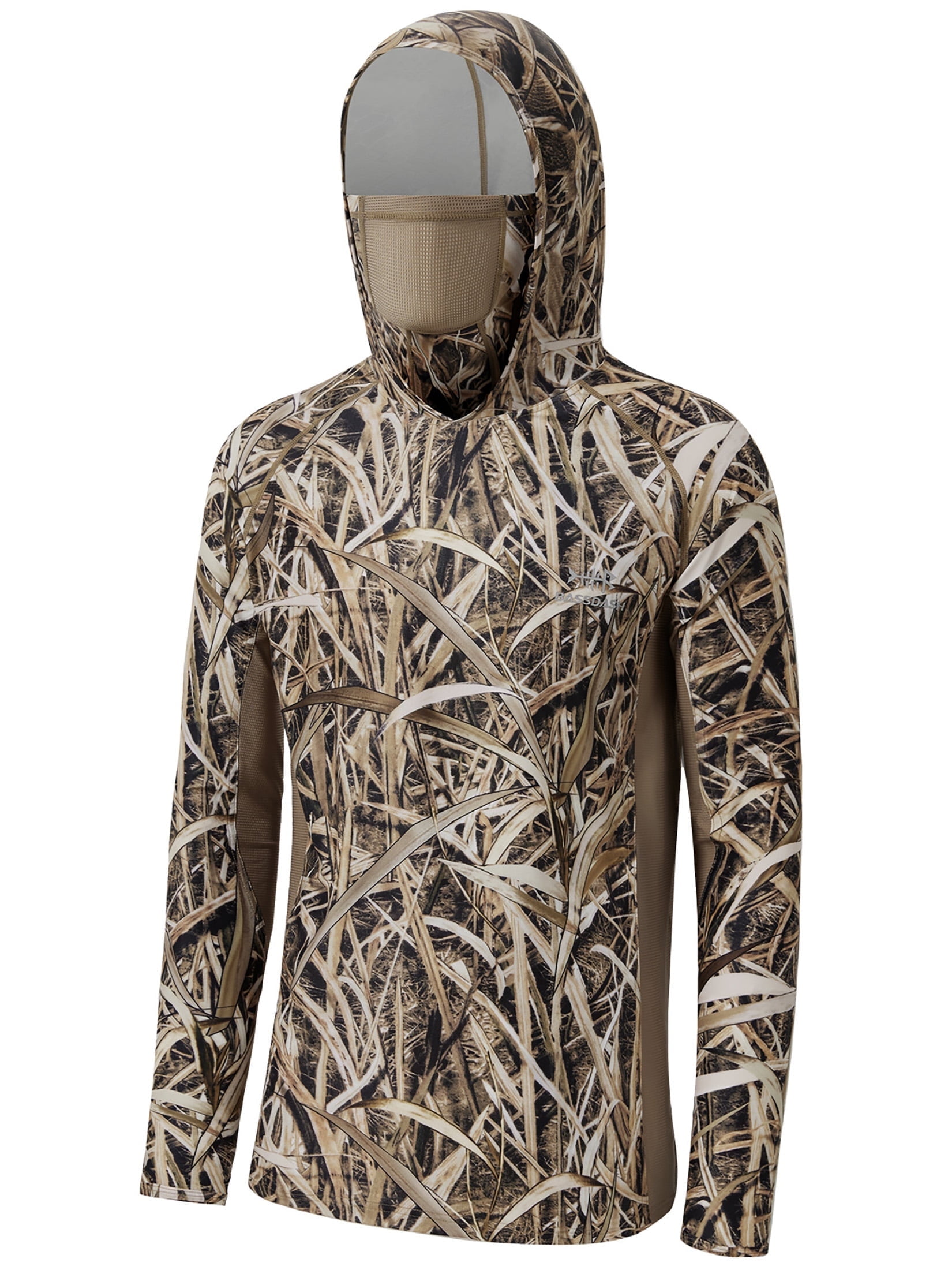 BASSDASH UPF 50+ Men’s Hunting Shirts with Mask Long Sleeve Camo ...
