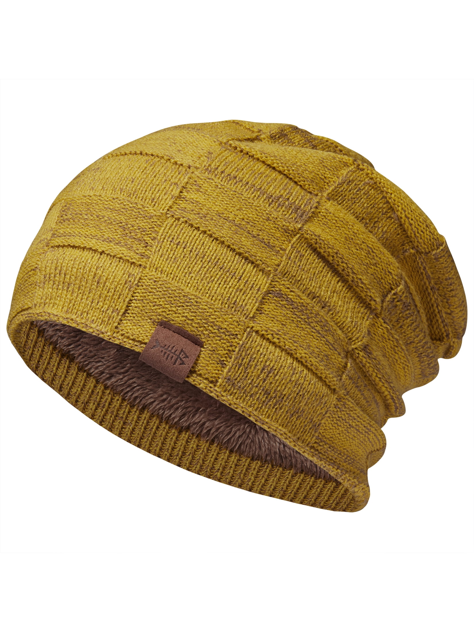 BASSDASH Winter Slouchy Beanies Thick Fleece Lined Skull Cap for Men ...