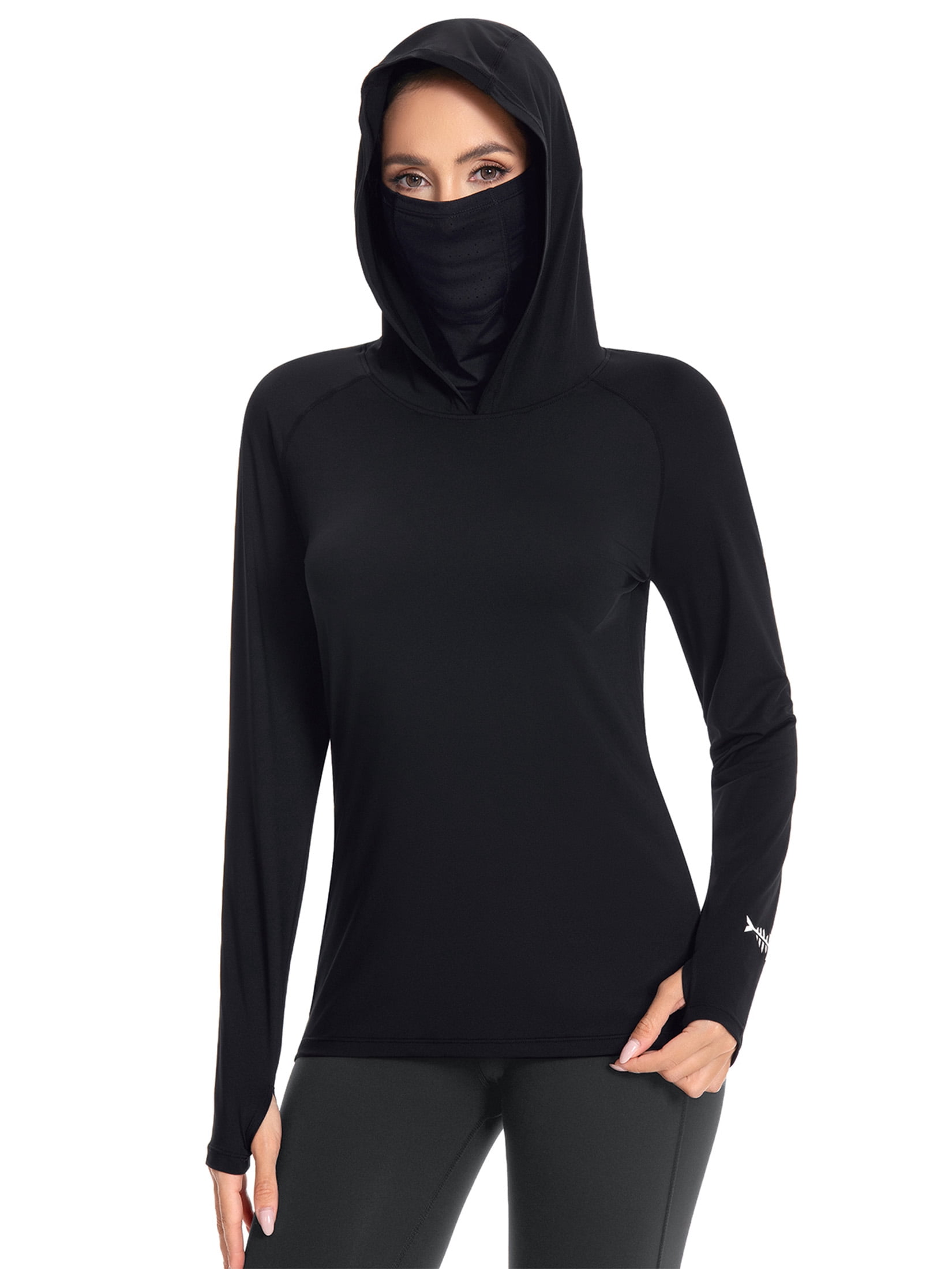 BASSDASH Women’s UPF 50+ Sun Protection Hoodie with Face Mask Neck ...