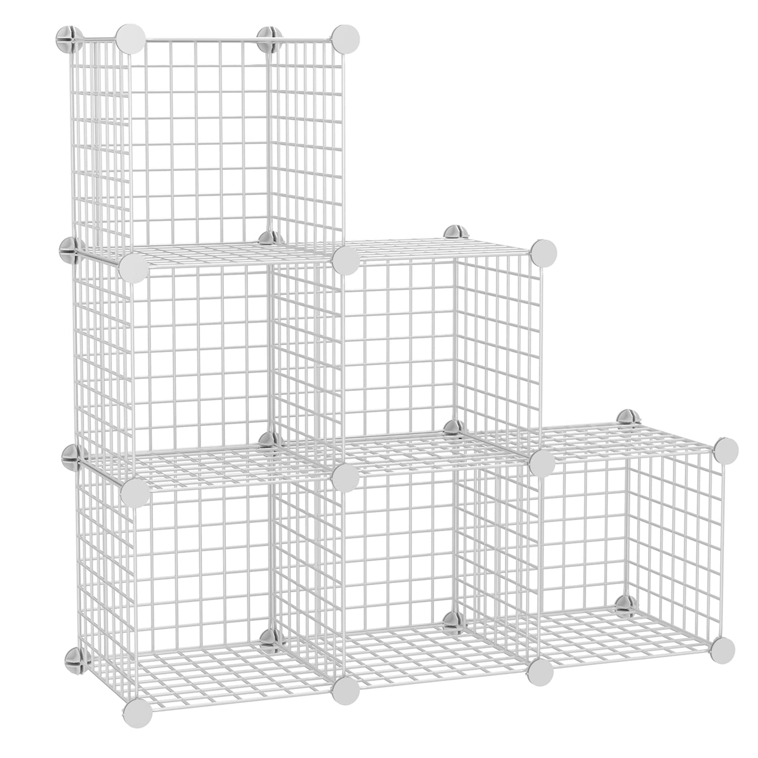 BASTUO Wire Cube Storage, Multipurpose Metal Cube Storage Organizer ...
