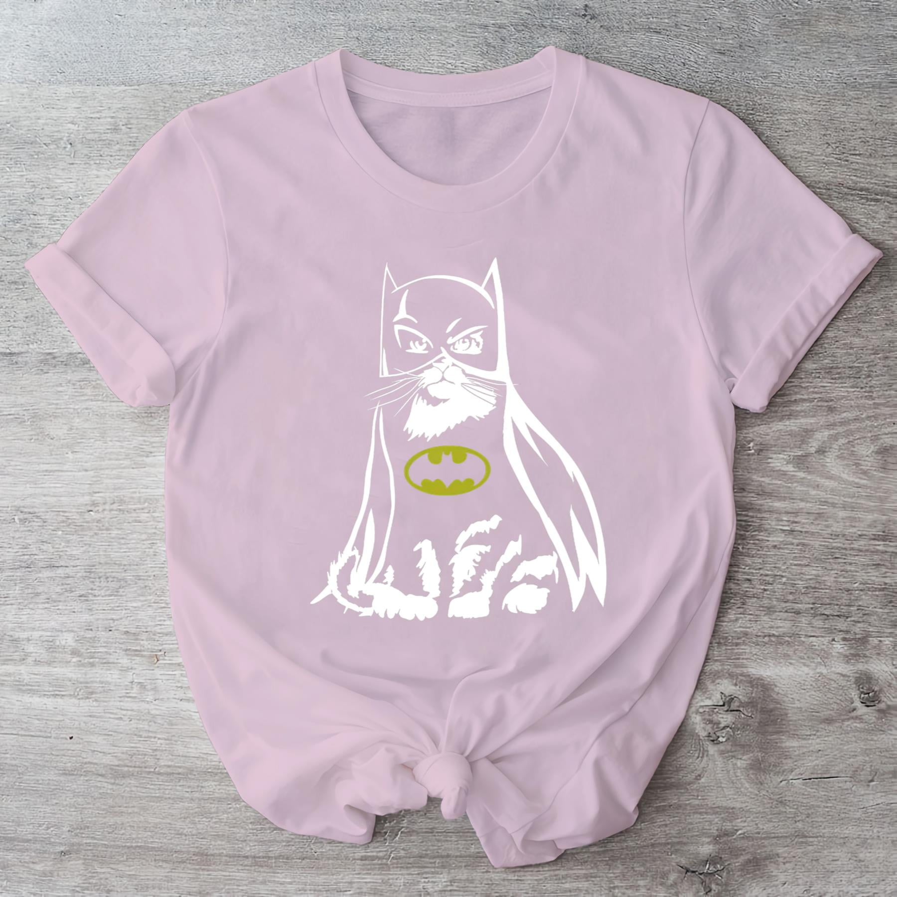 BATCAT T-SHIRT CAT Gift Idea FUR Humor FUNNY KITTEN CATS SHIRT PET ...
