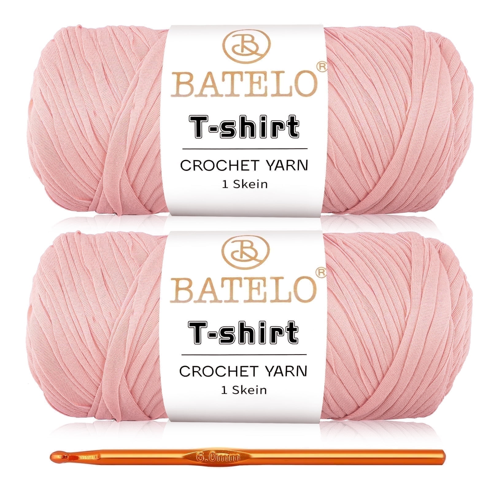 BATELO 2 Pack T-Shirt Yarn Crochet Yarn for Beginner Crochet Bags ...