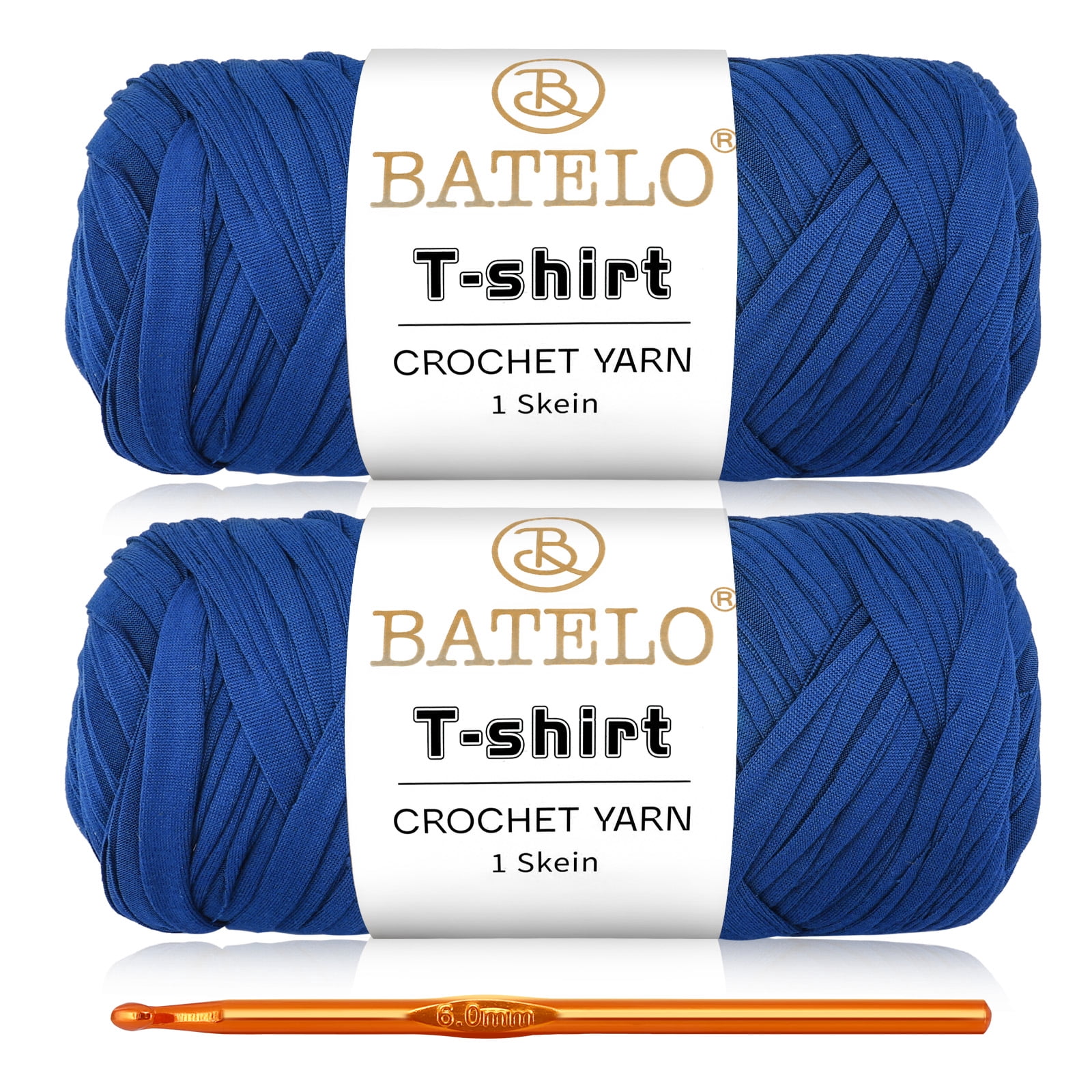 BATELO 2 Pack T-Shirt Yarn Crochet Yarn for Beginner Crochet Bags ...