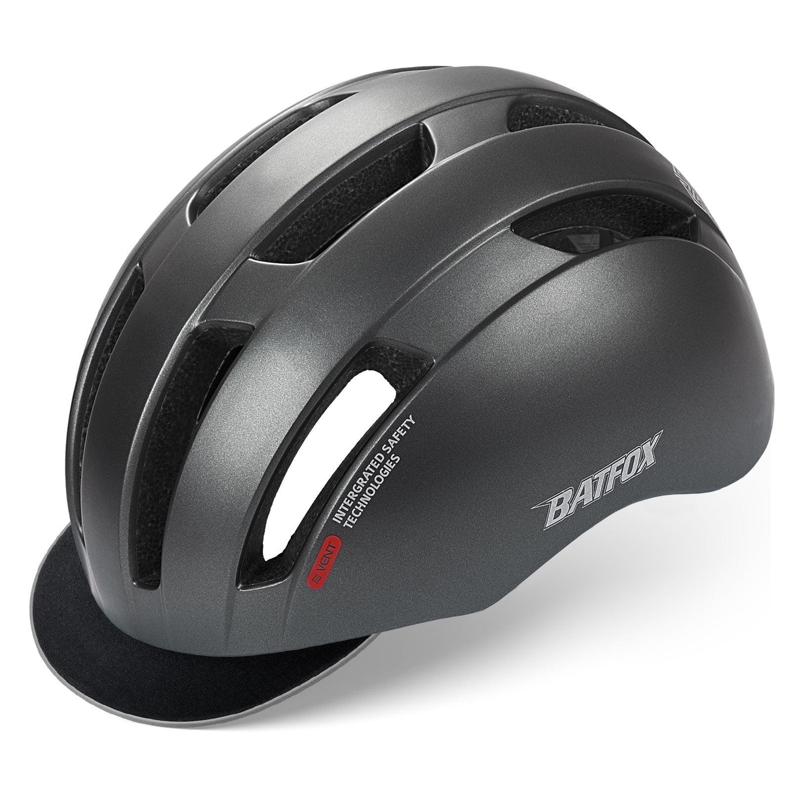 BATFOX Commute Bike Helmet Urban Scooter Helmet Anti-Scratch with Tail ...