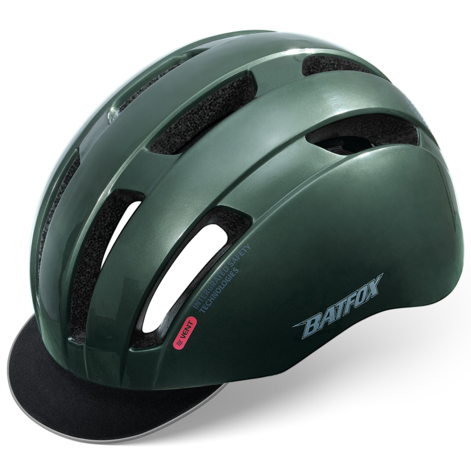 BATFOX Commute Bike Helmet Urban Scooter Helmet Anti-Scratch with Tail ...