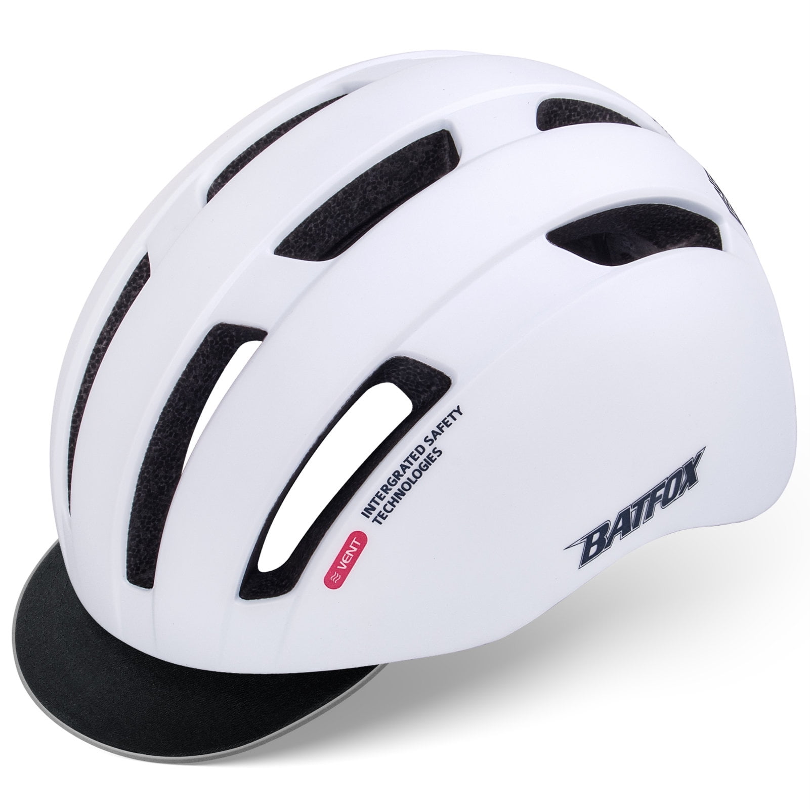 BATFOX Commute Bike Helmet Urban Scooter Helmet Anti-Scratch with Tail ...