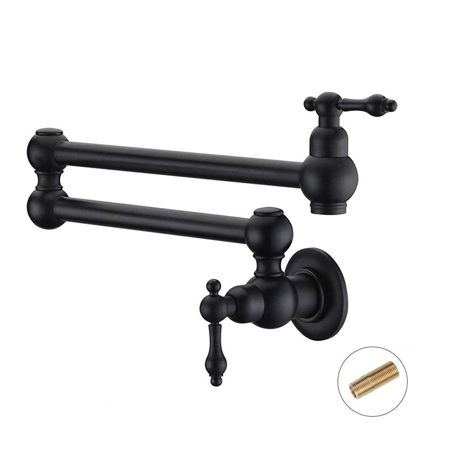 BATHLET Pot Filler Folding Double Jointed Swing Arm Sink Faucet Matte ...