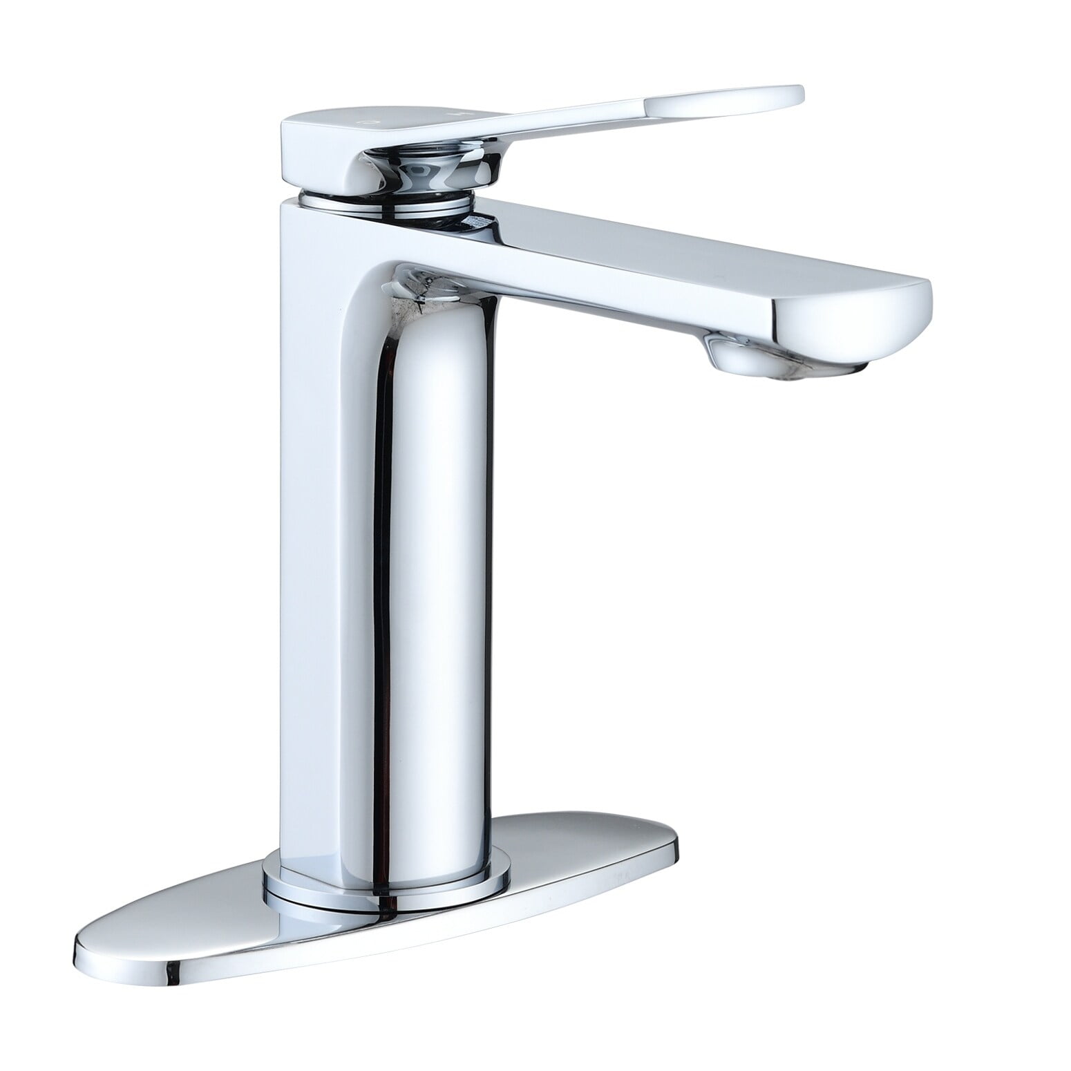 BATHLET Vessel Sink Faucet with Deck Plate, Bathroom Faucet Chrome ...