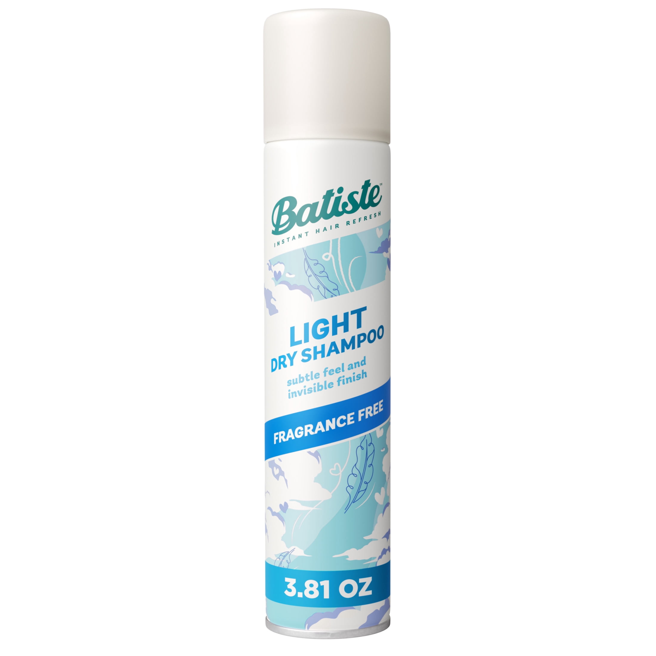 Batiste Fragrance Free Light Dry Shampoo, Absorbs Oil & Grease, 3.81 oz ...