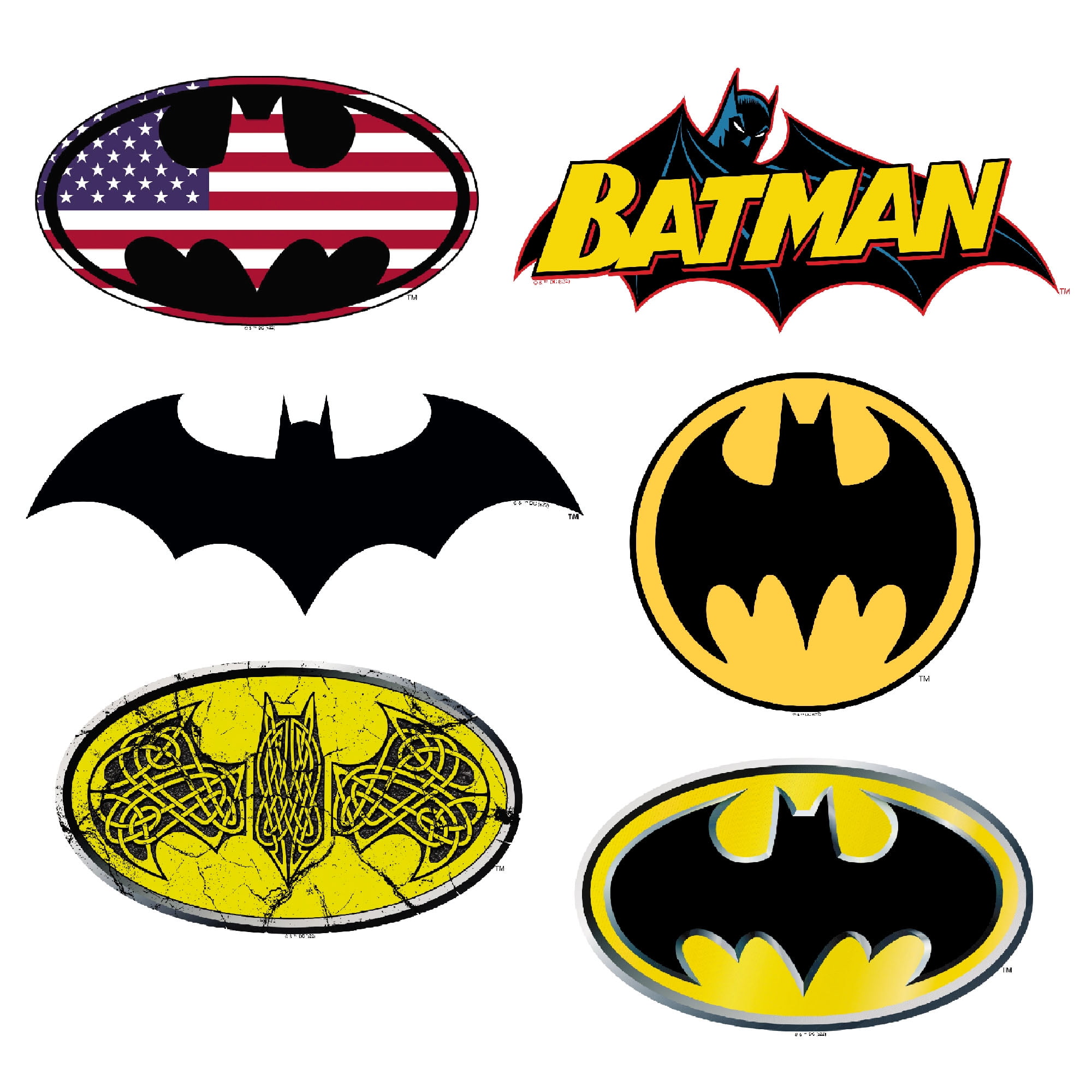 Batman Shield Pack Logo Die Cut Vinyl Sticker Variety Pack Laptop