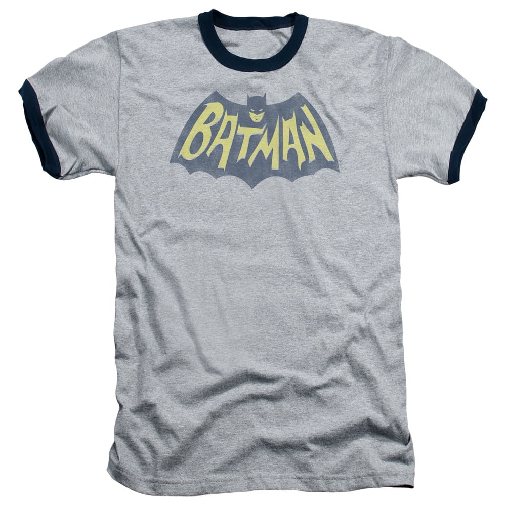 BATMAN/SHOW BAT LOGO - ADULT RINGER - HEATHER/NAVY - MD - Walmart.com