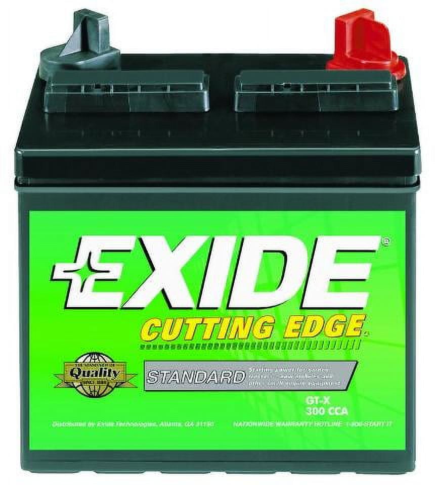 Exide Technologies U1SM Cutting Edge Lawn Tractor Battery, 12-Volt ...
