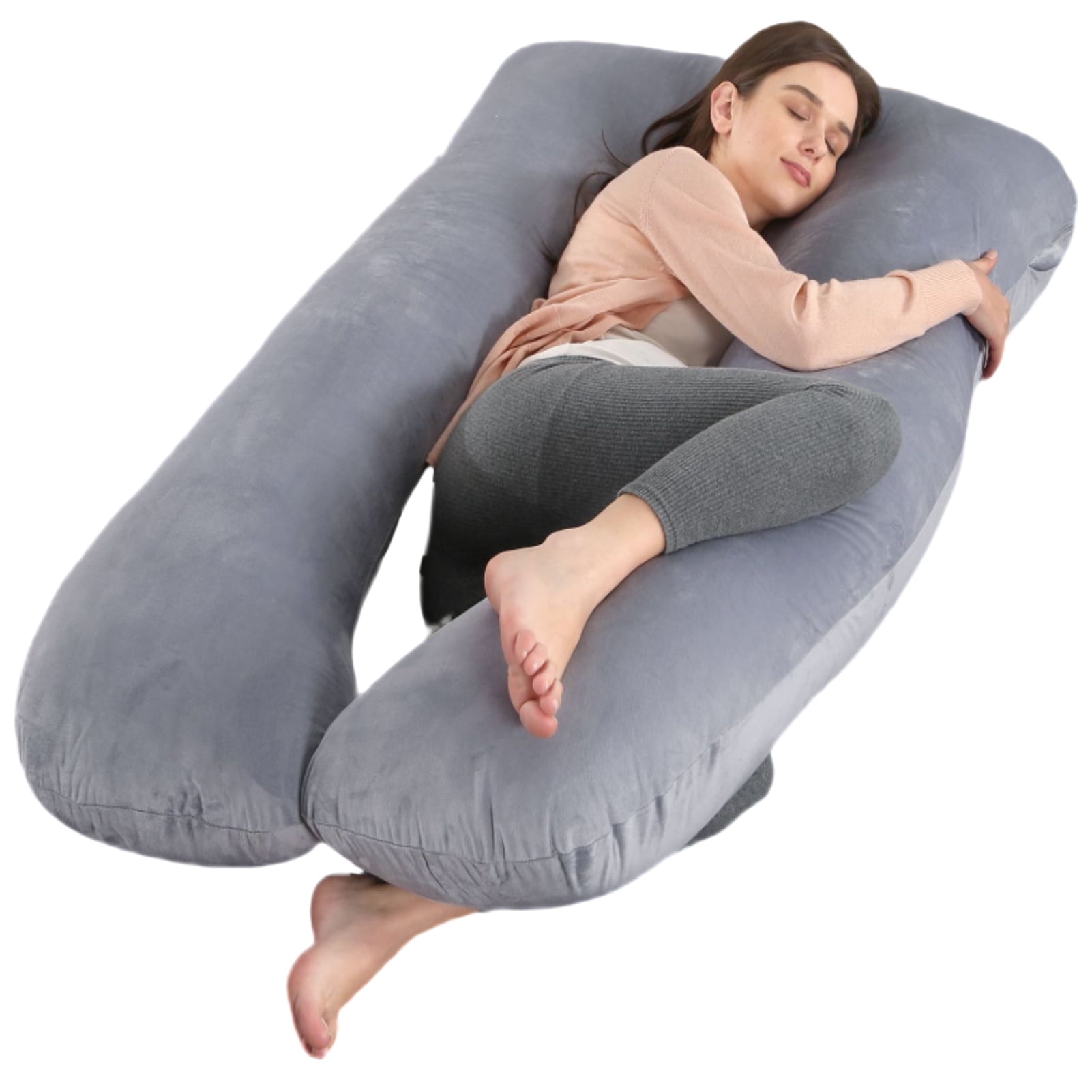 BATTOP Pregnancy Pillow,U-Shape Full Body Maternity Pillow with ...