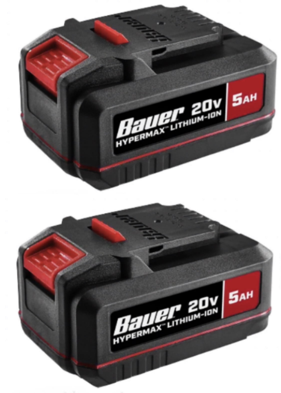 BAUER 20V 5 Ah High-Capacity Lithium-Ion Battery (2 Pack) - Walmart.com