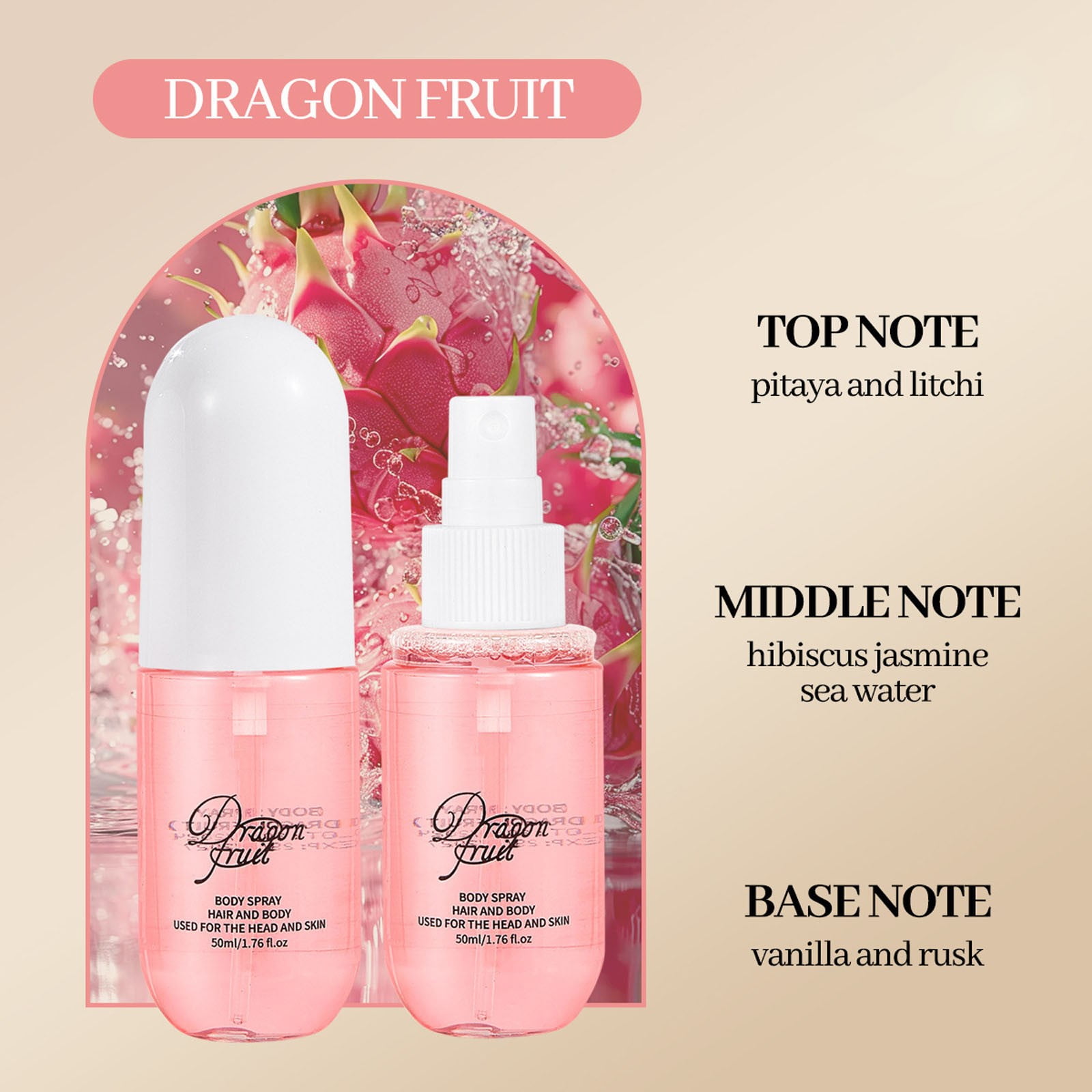 BAUJIUNTU Hair Body Mist for men Long Duration Fruity Body Spray Most ...