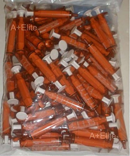 BAXA ExactaMed Oral Liquid Medication Syringe 5cc/5mL 100/PK Amber ...