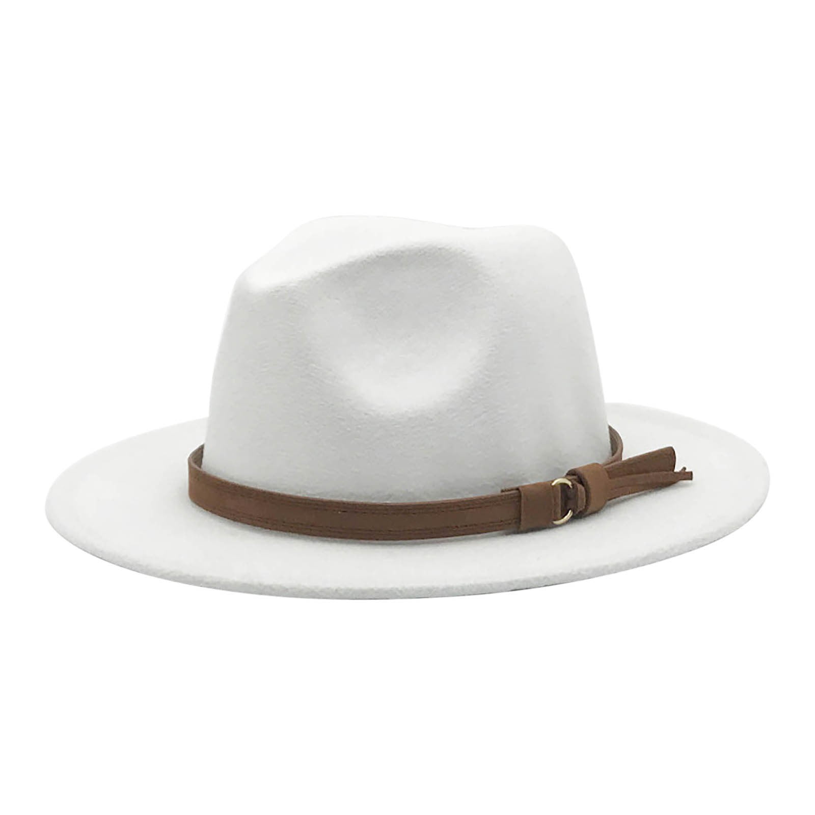 BAYAIXZ Vintage Wide Brim Fedoras Hat Women Classic Felt Fedora Wide ...