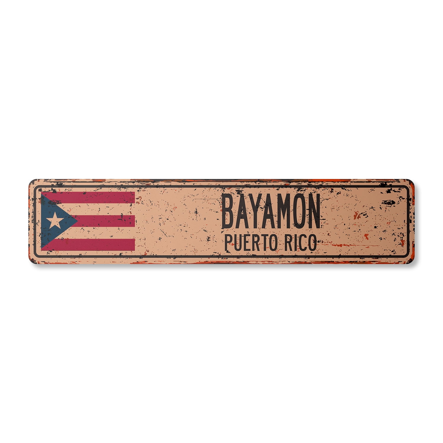 BAYAMON PUERTO RICO Vintage Aluminum Street Sign Puerto Rican American ...