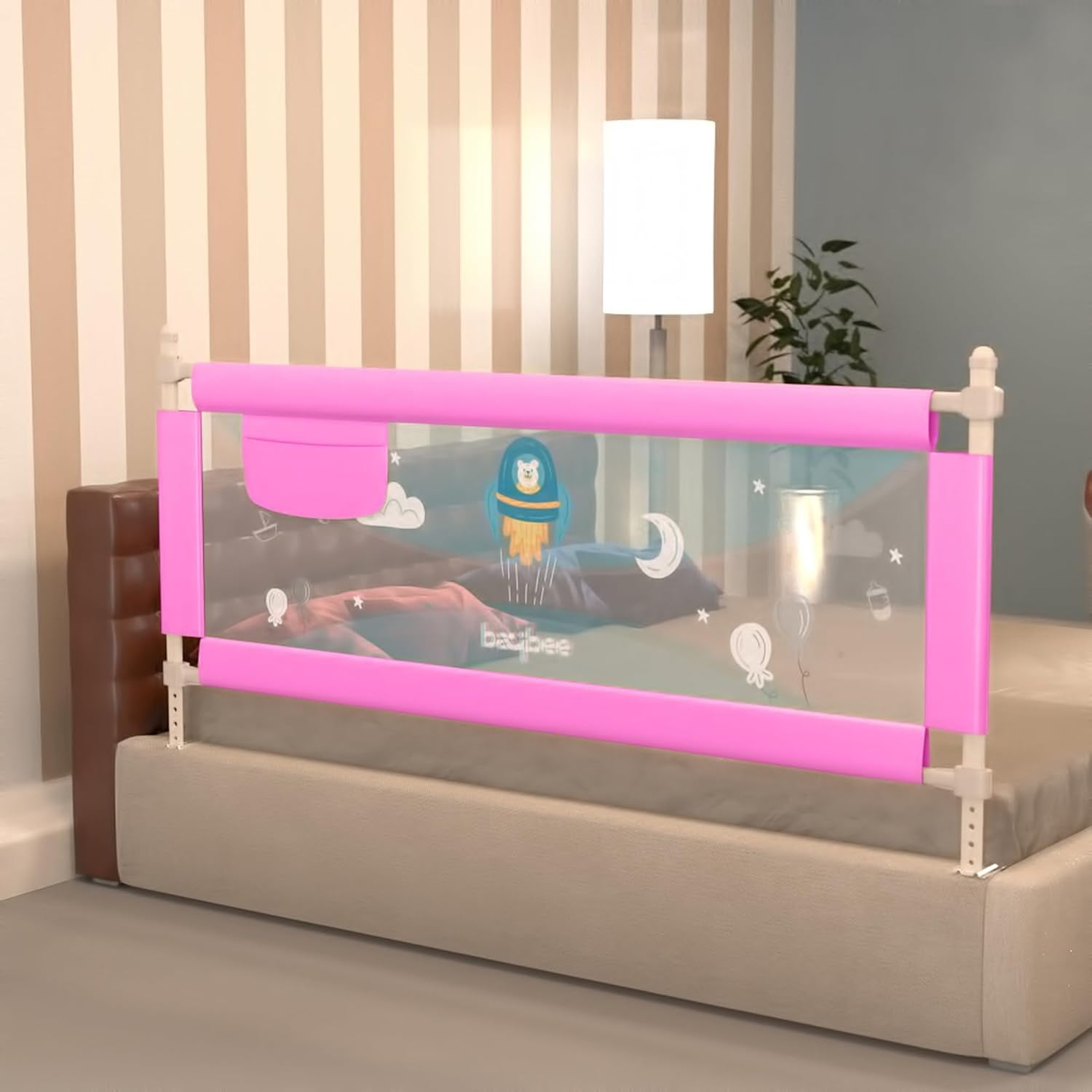 BAYBEE Baby Bed Rail Guard for Baby Toddlers Safety Portable Kids Bed ...