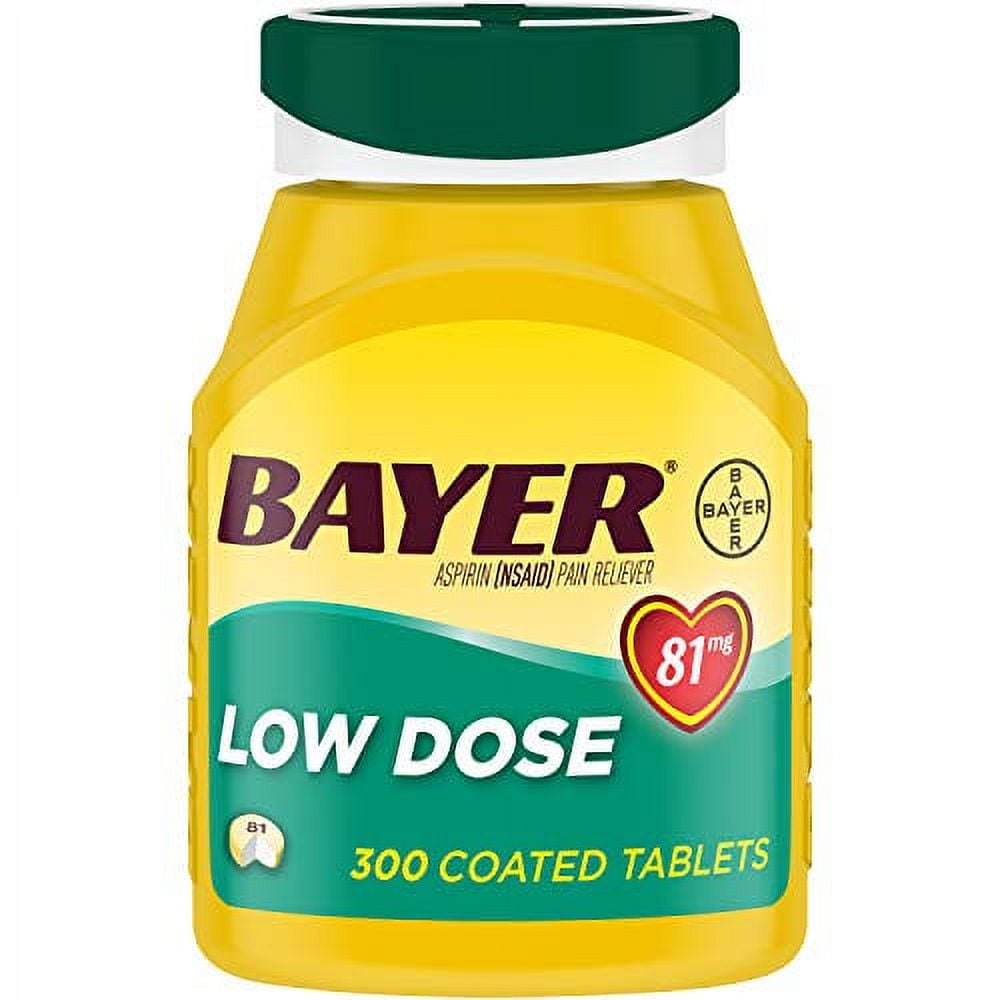 Bayer regimen tablets, adult low strength aspirin pain reliever, 81 mg ...
