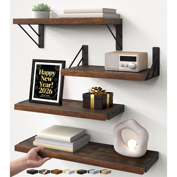 BAYKA Wall Shelves for Bedroom Decor, Floating Shelves for Wall Living ...