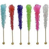 BAYSIDE CANDY ROCK CANDY CRYSTAL STICKS ASSORTED, WRAPPED 20 PIECES ...