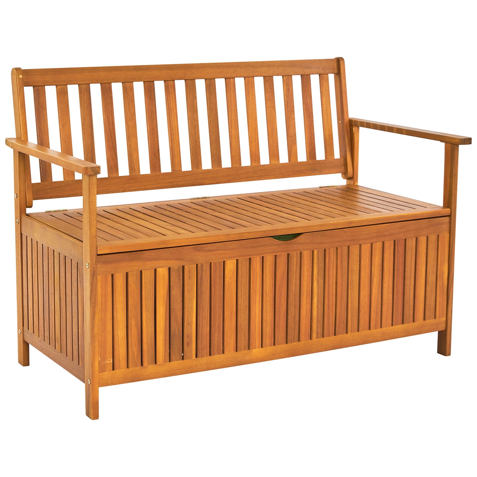 BAYUELSWU 43 Gallon Wooden Outdoor Storage Bench, Outdoor Storage Bench ...