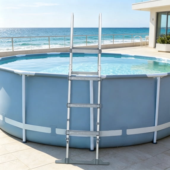 BAYUELSWU 48" Swimming Pool Ladder, Deluxe Above-Ground Swimming Step ...