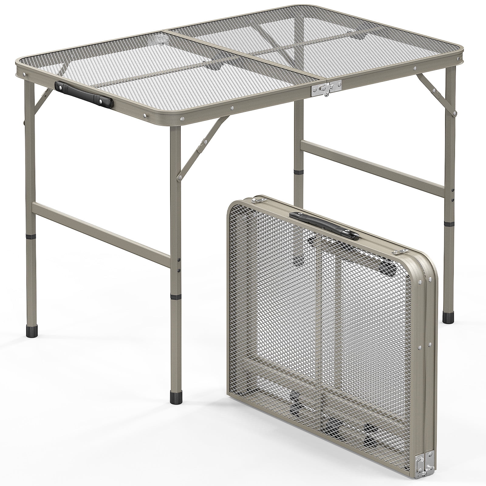 BAYUELSWU Portable Picnic Table 3ft Folding Grill Table Small Camping ...