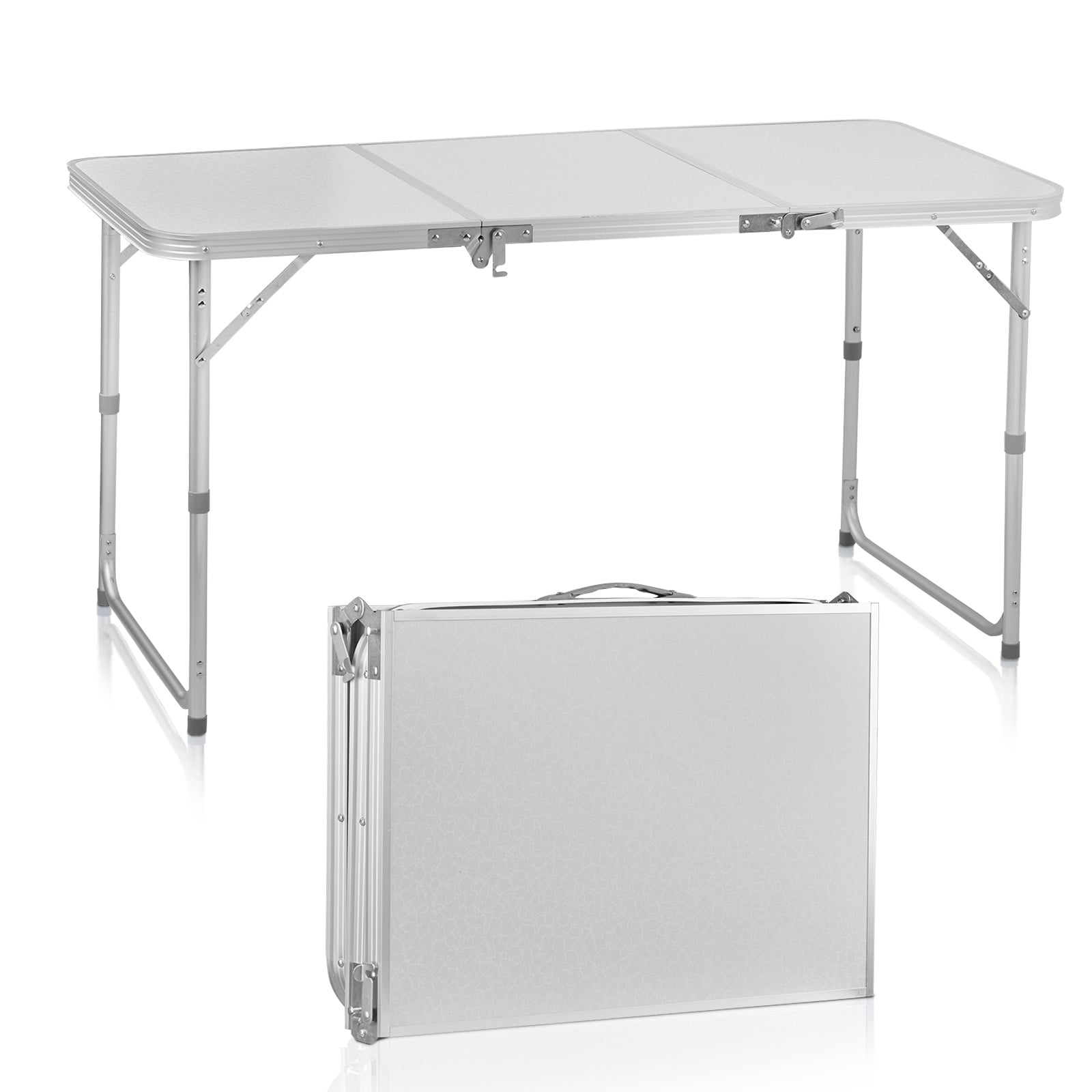 BAYUELSWU Small Folding Table Portable 4ft Lightweight Portable ...