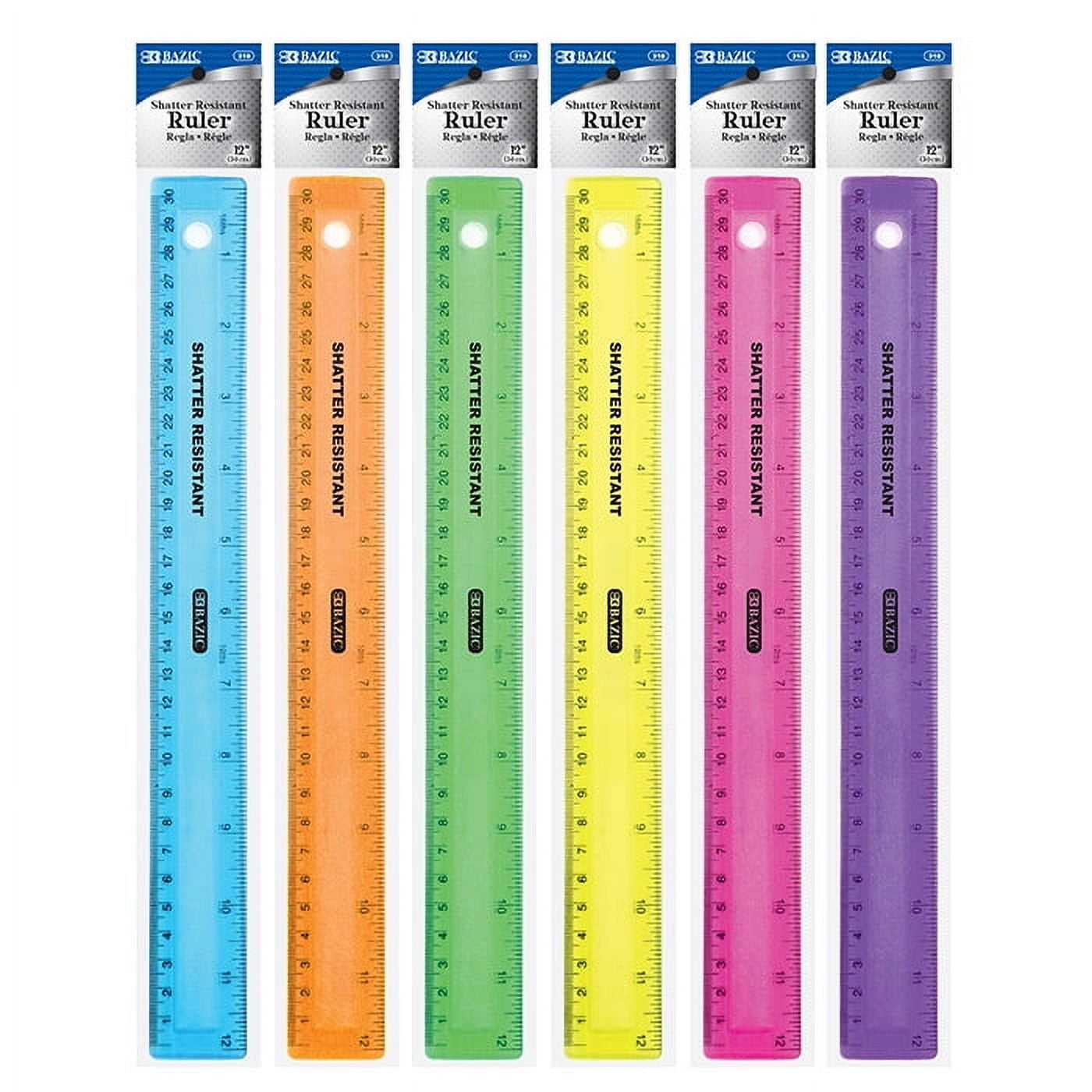 BAZIC 12" (30cm) Shatter Resistant Ruler - Walmart.com
