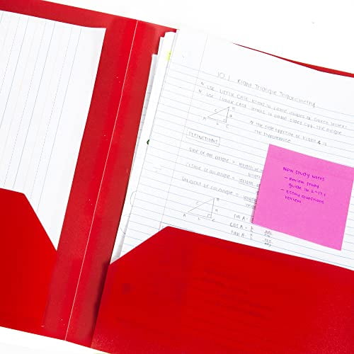 BAZIC 2 Pockets Poly Folder Portfolio, Letter Size Plastic Folders ...