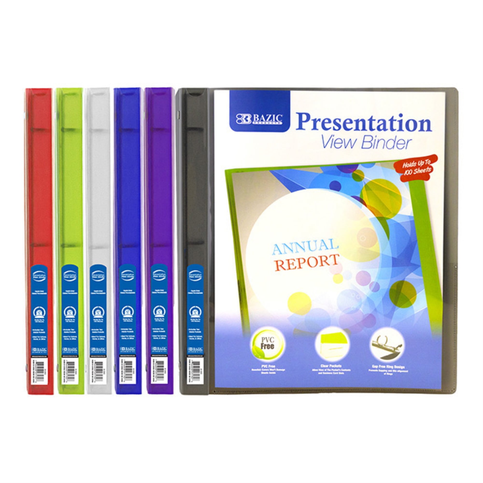 BAZIC PRODUCTS, Presentation View Binder, 1/2" Poly, with Pocket ...
