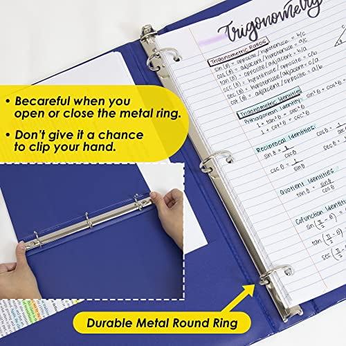 BAZIC 3 Ring Binder 1.5" Economy Binders Organizer - Assorted Color ...