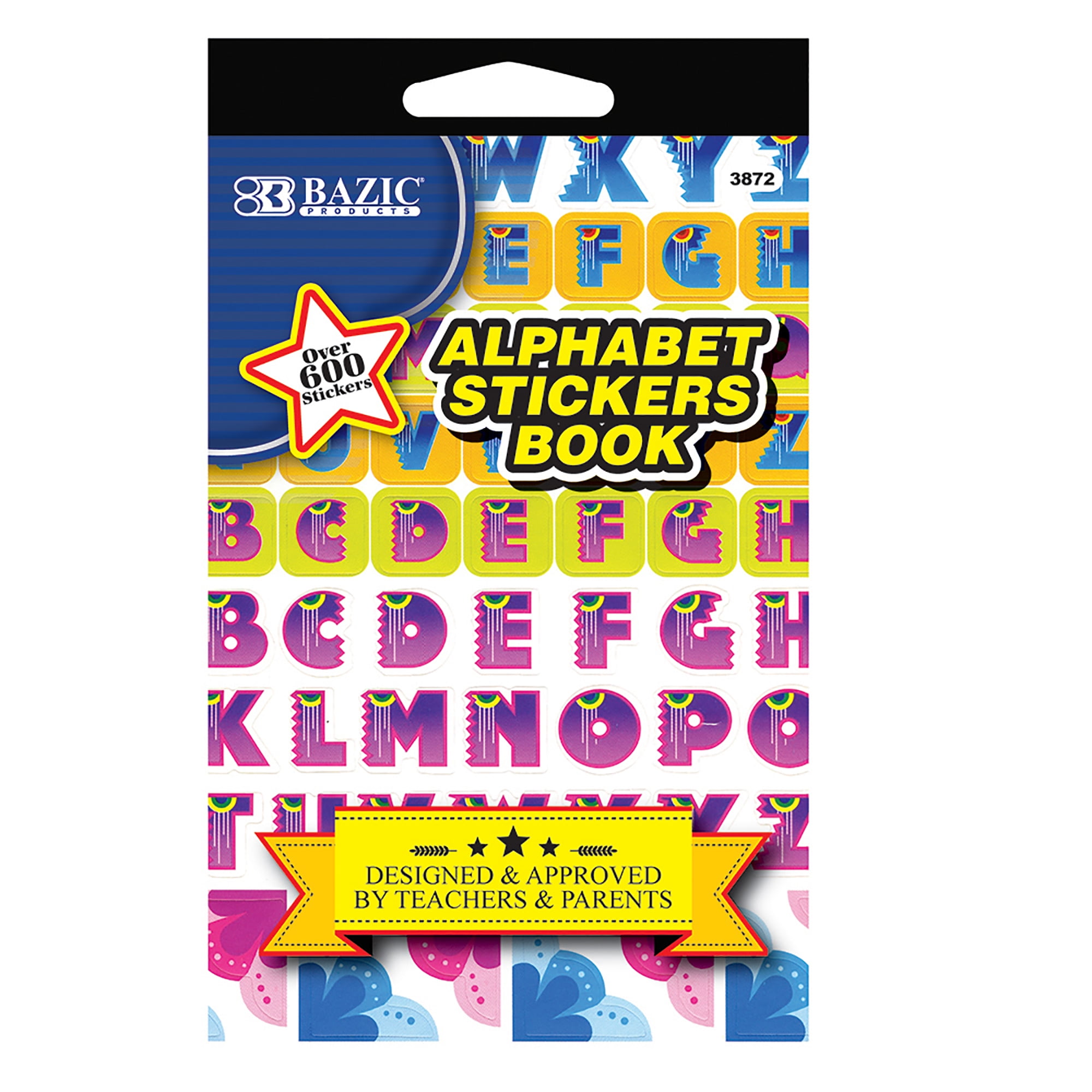 BAZIC Alphabet Sticker Book 600+ Stickers, A to Z Colorful Rewards ...