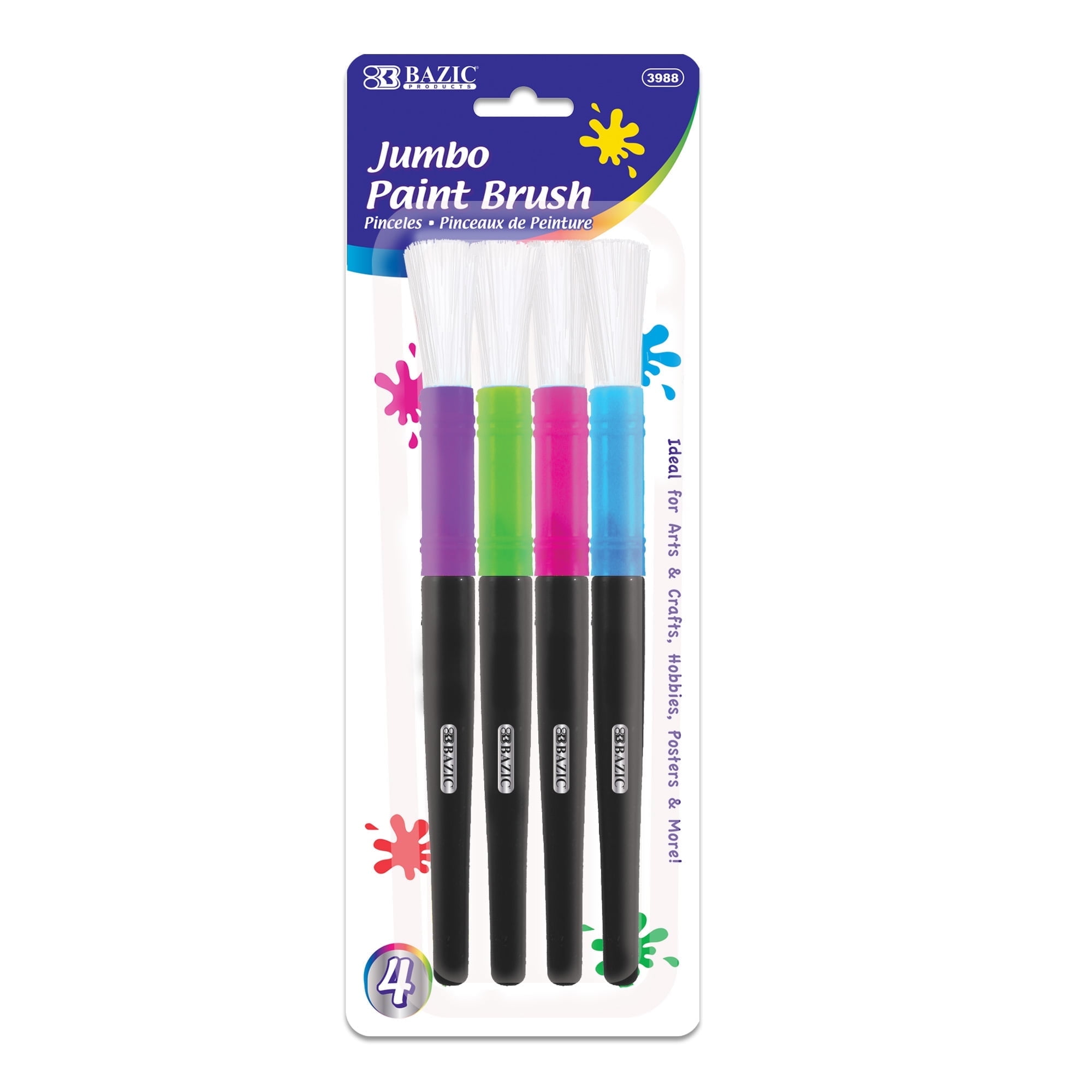 BAZIC Asst. Size Kid's Paint Brush Set (5/Pack) / Box Qty - 24 ...